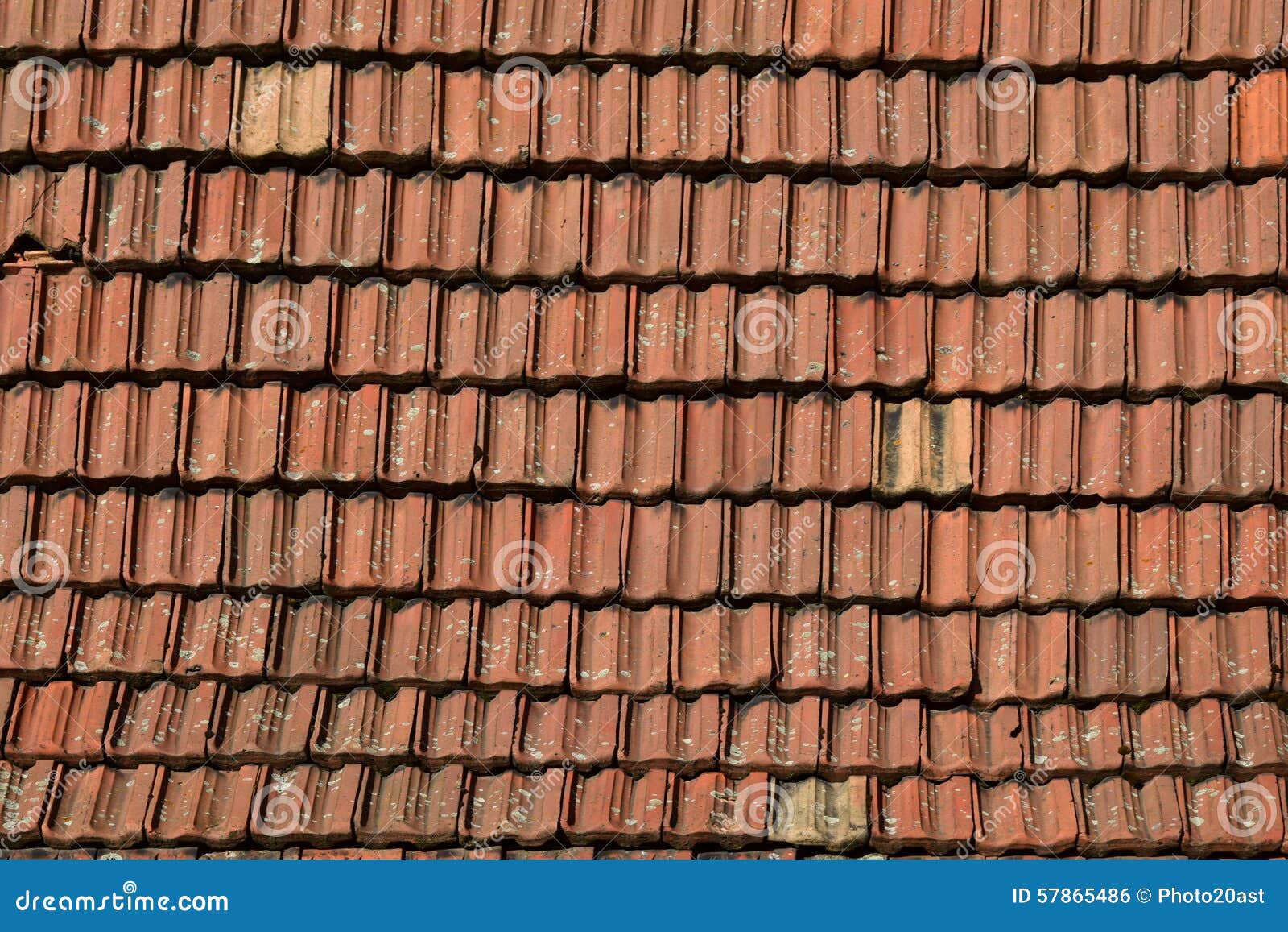 A Tiled Roof in German Style Stock Photo - Image of sunlit, used: 57865486