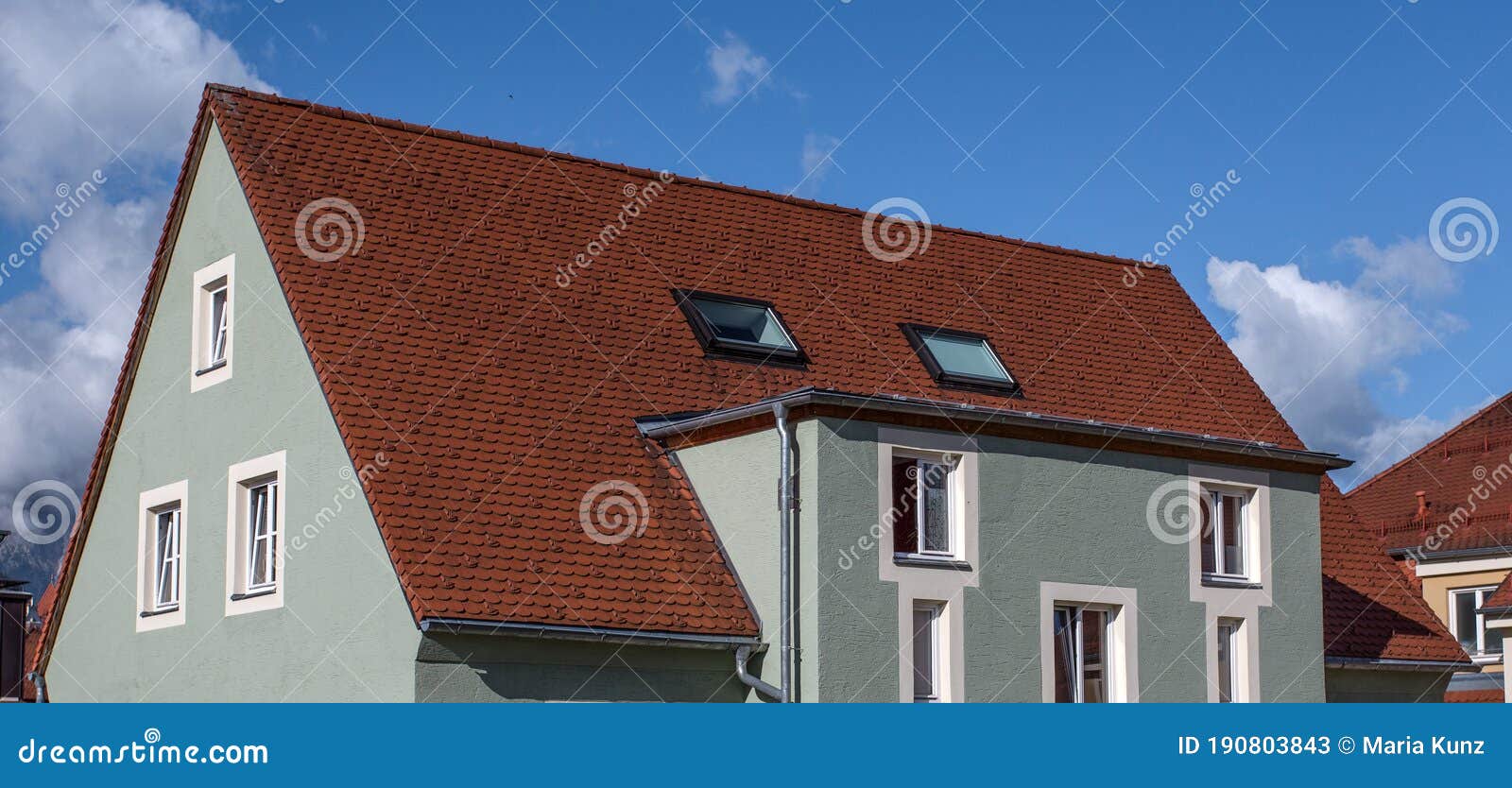 Tiled Roof of the House. Germany Stock Image - Image of cover, tile ...