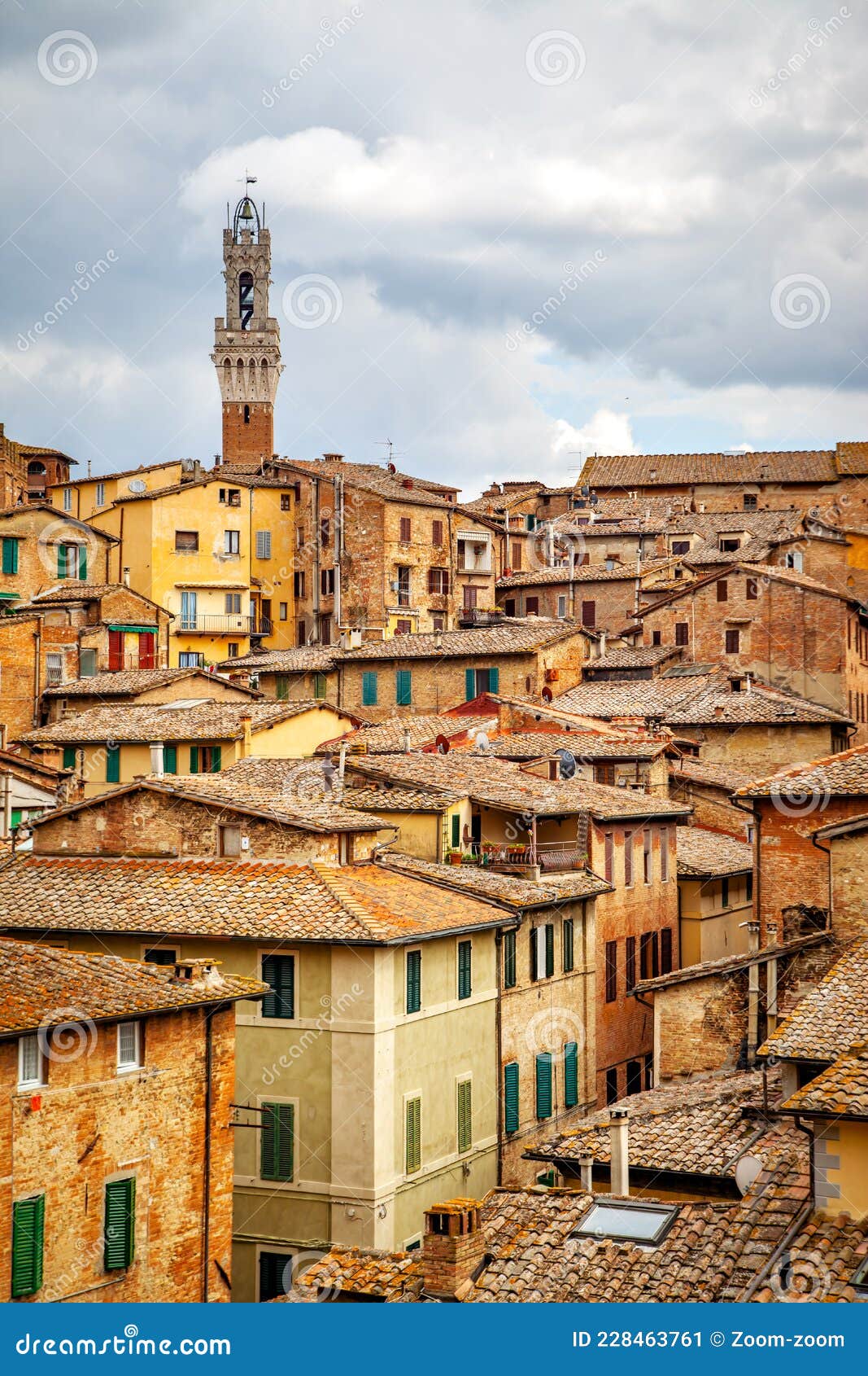 Tiled Rooftops Of Old Town. Royalty-Free Stock Image | CartoonDealer ...