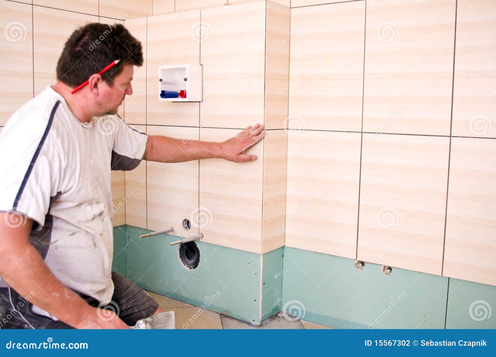 Tiler stock photo. Image of building, work, working, built - 15567302