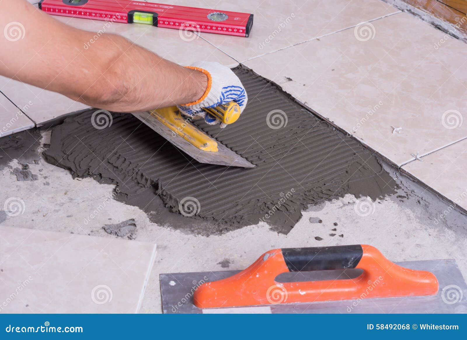 Tiler stock photo. Image of modern, home, occupation - 58492068
