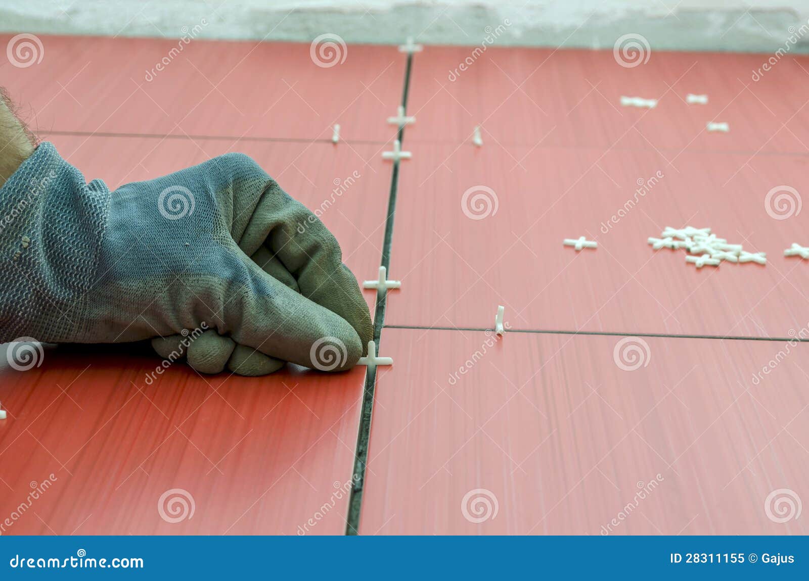 Tiler s hand stock image. Image of professional, tile - 28311155