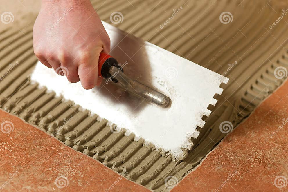 Tiler Tiling Tiles on the Floor Stock Photo - Image of tiles, tiler ...