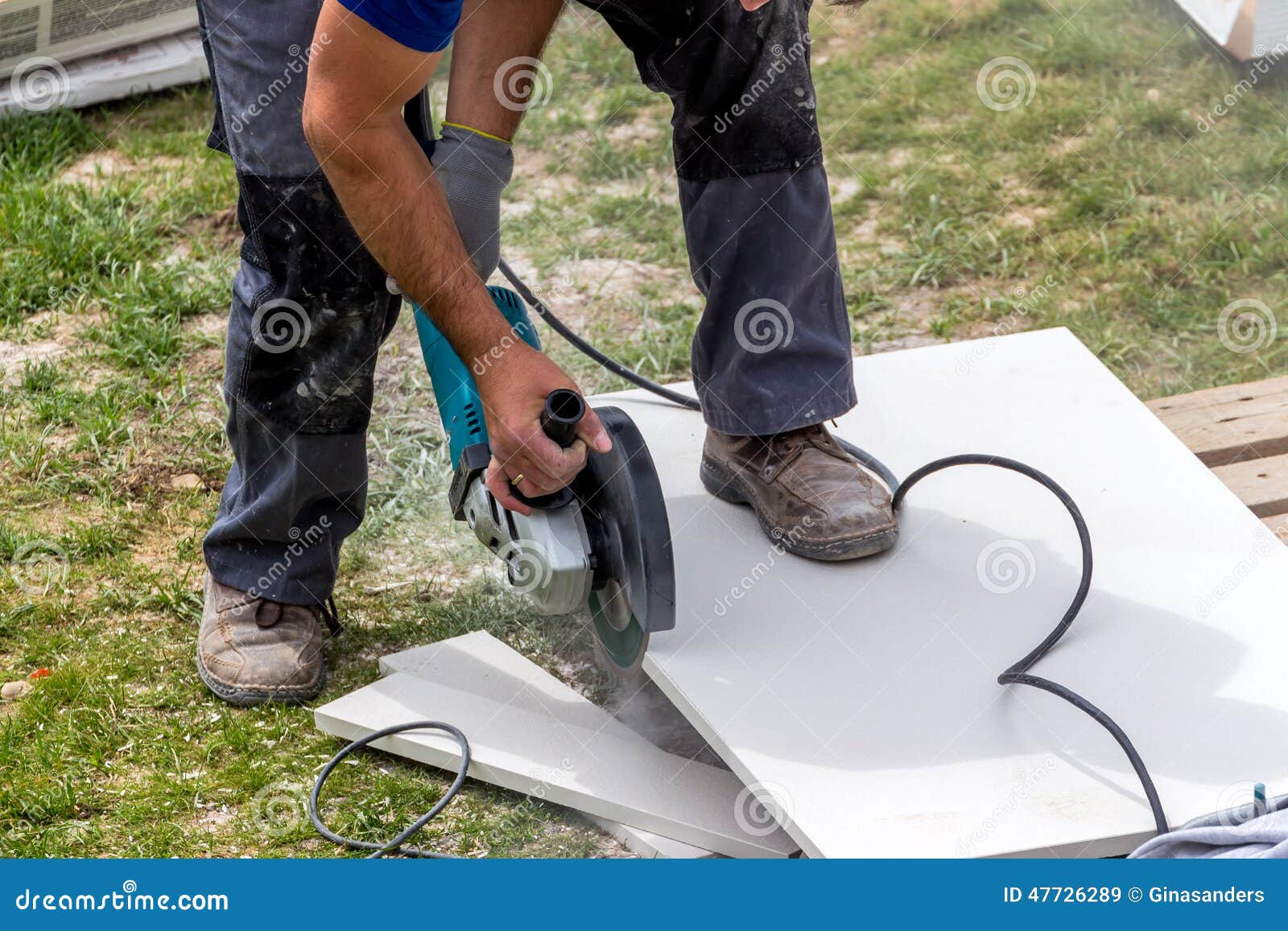 Tiler at work stock image. Image of master, operation - 47726289