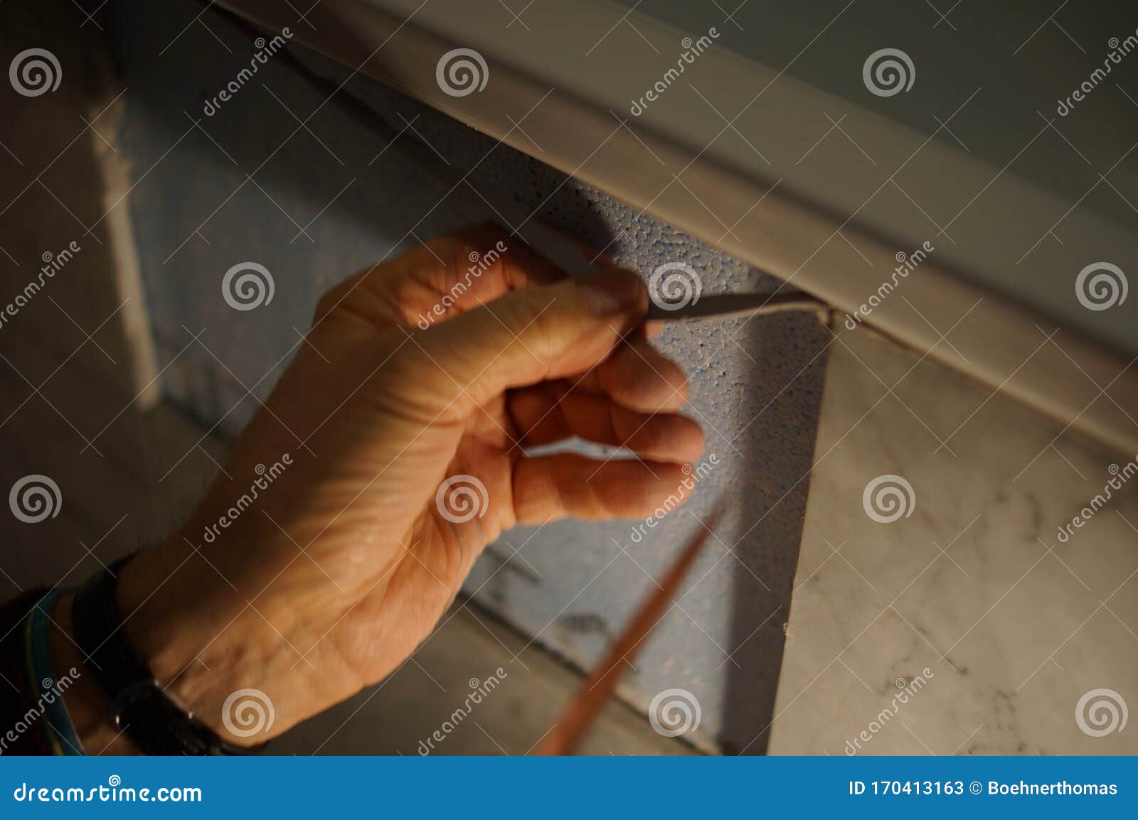 Tiler at work stock image. Image of working, bathroom - 170413163