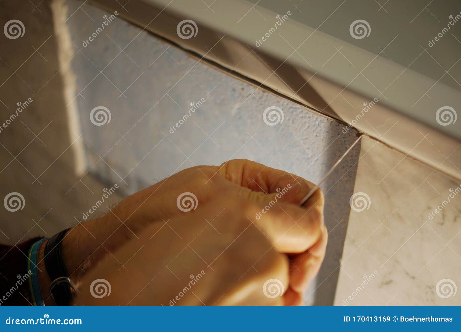 Tiler at work stock image. Image of laying, hands, hand - 170413169