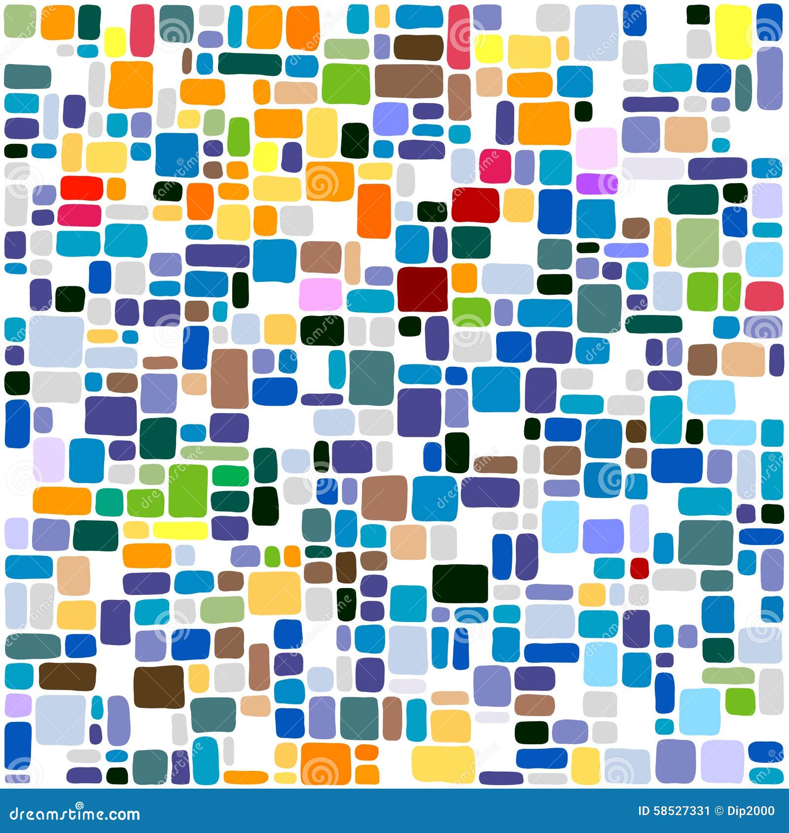 Tiles Abstract Background, Colorful Mosaic Cartoon Vector ...