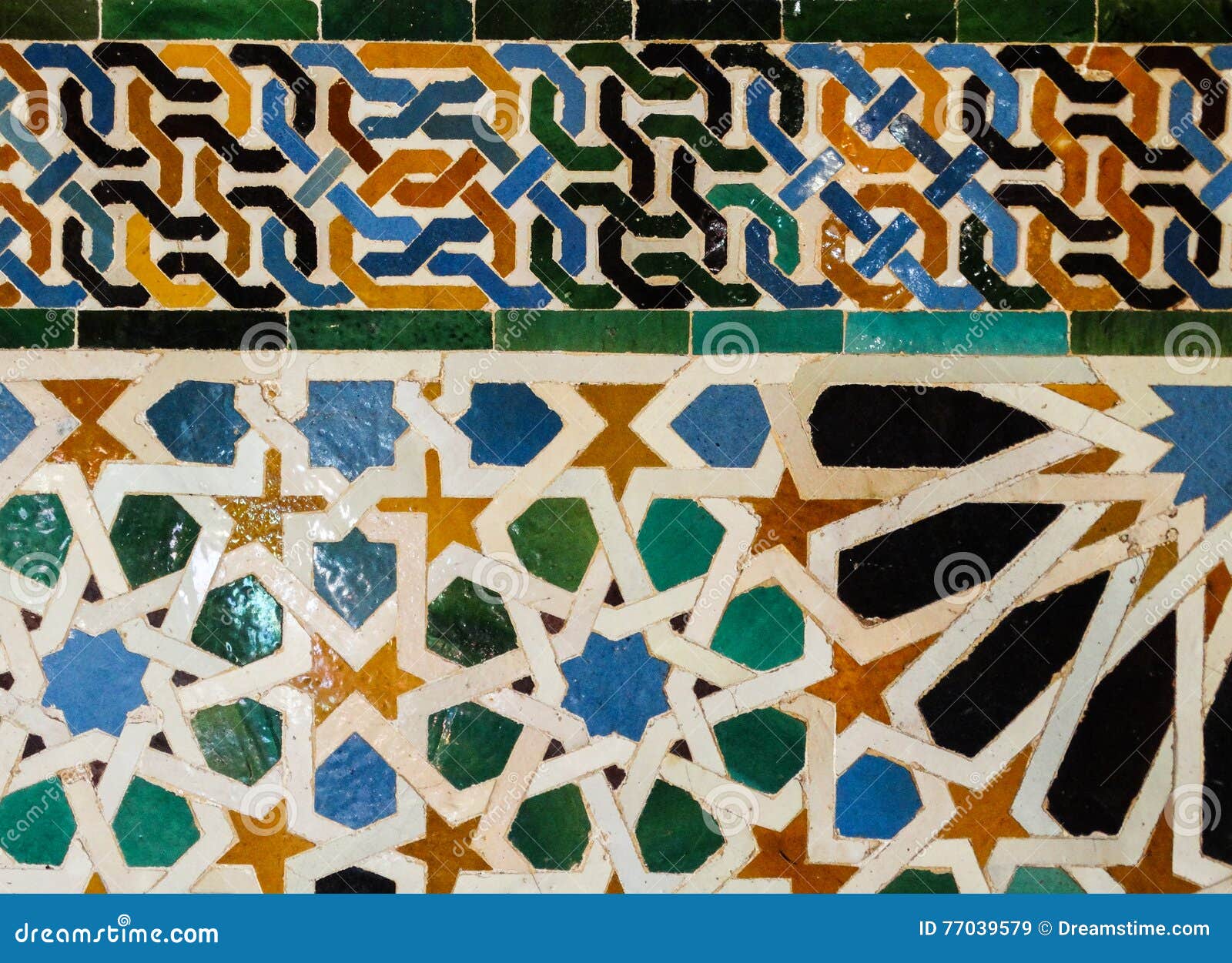 Tiles of alhambra spain stock image. Image of colorful - 77039579