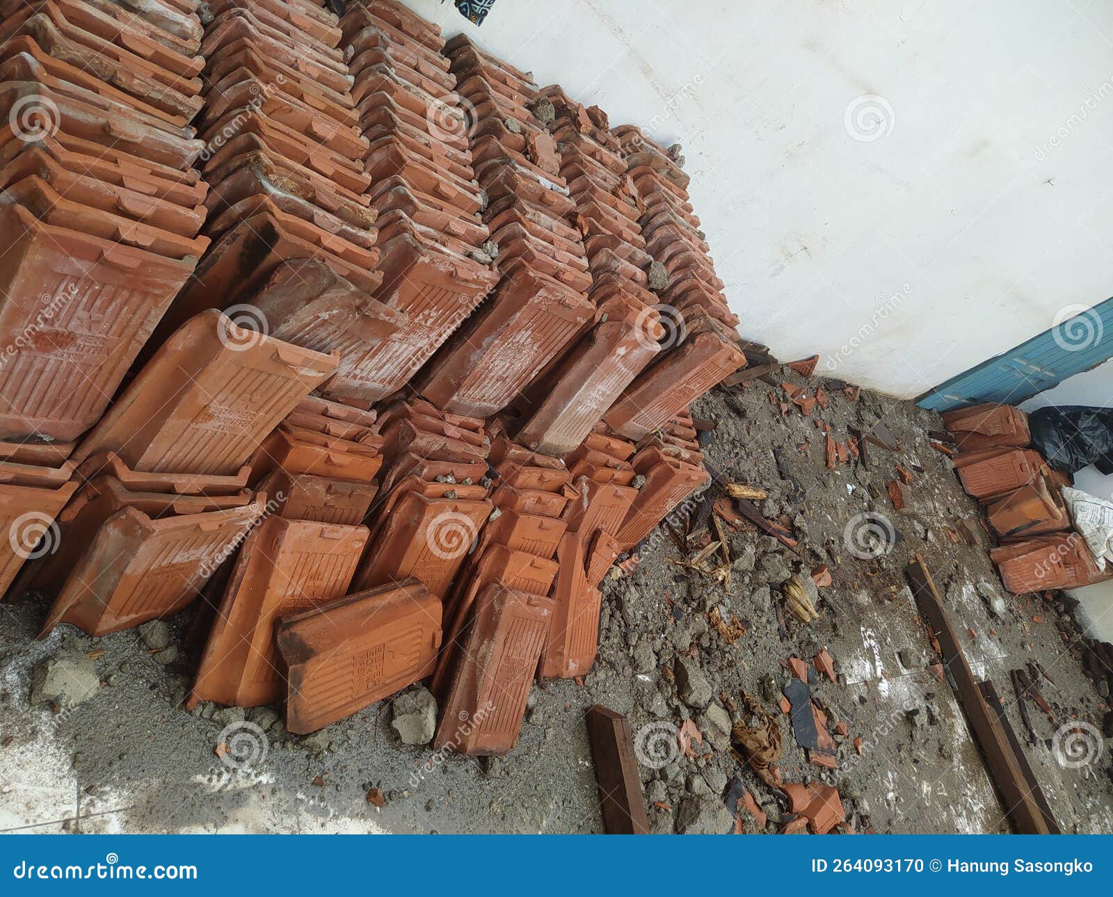 Tiles that are Arranged Neatly and Parallel Stock Photo - Image of iron ...