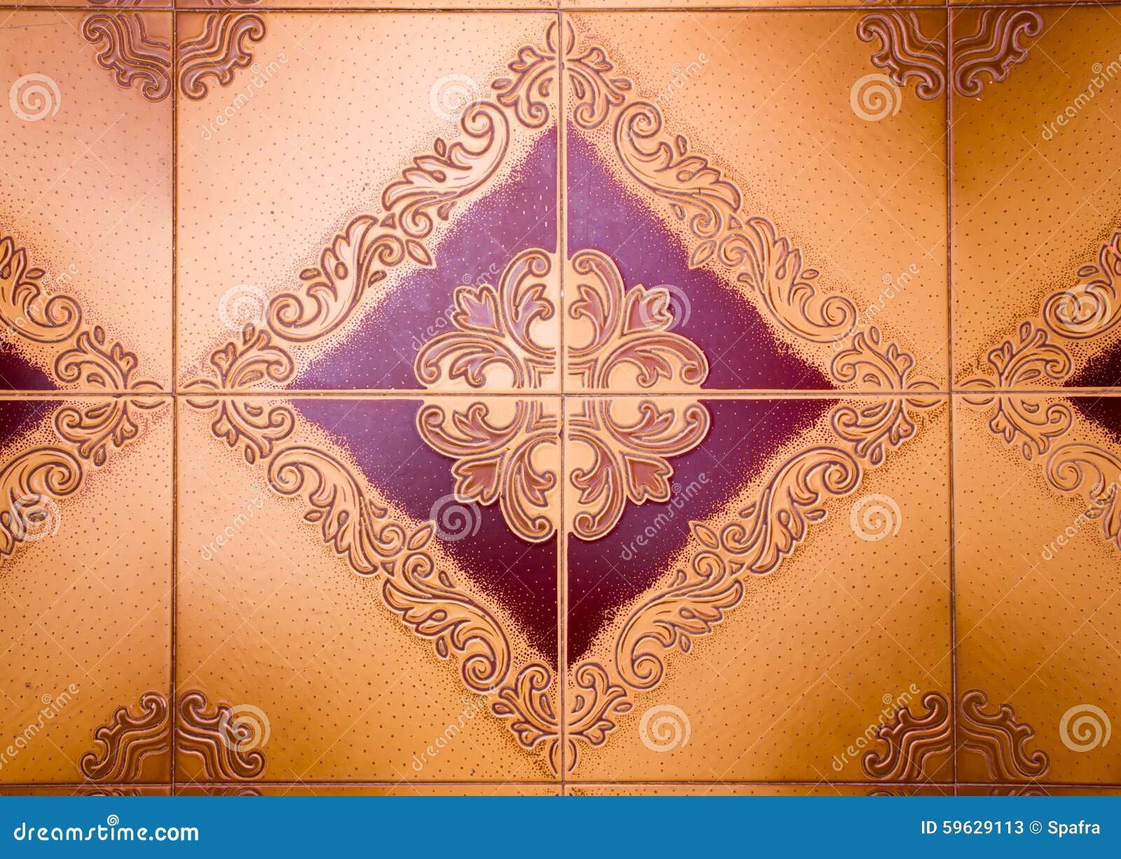 Tiles Decorated with Diamond Shapes Stock Image - Image of wall, tiled ...
