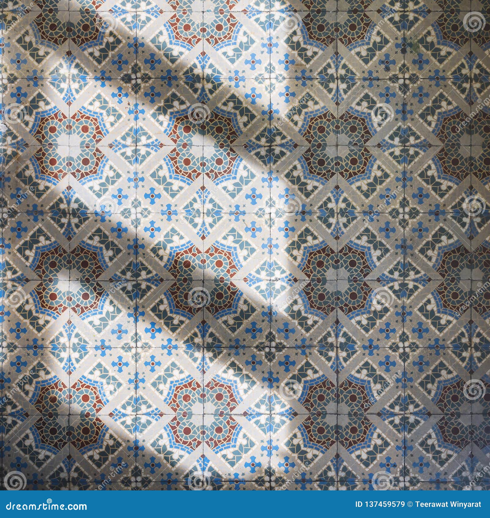 Tiles Floor Art Pattern with Sun Light Stock Image - Image of asia ...
