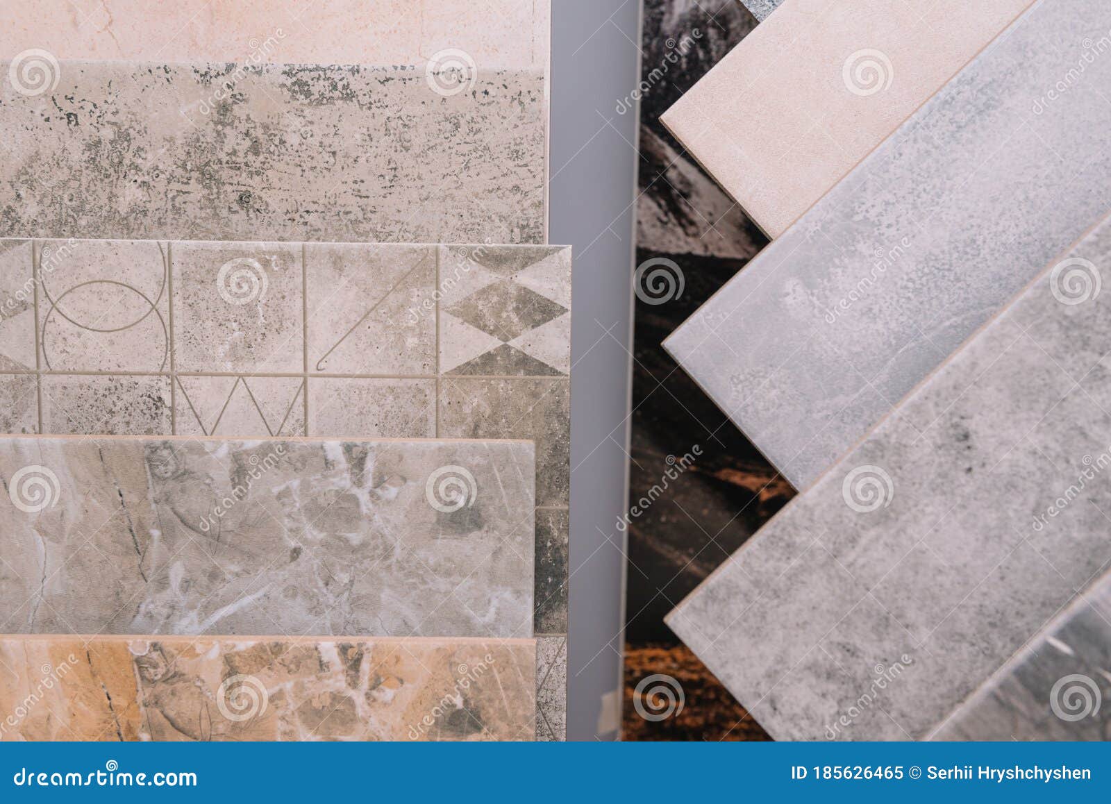 Tiles in Different Colors. Ceramic Tile Shop Stock Image - Image of ...