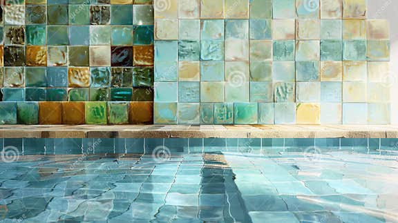 Tiles for Facing the Pool. Ceramic Tiles. Texture for Facing Walls of ...