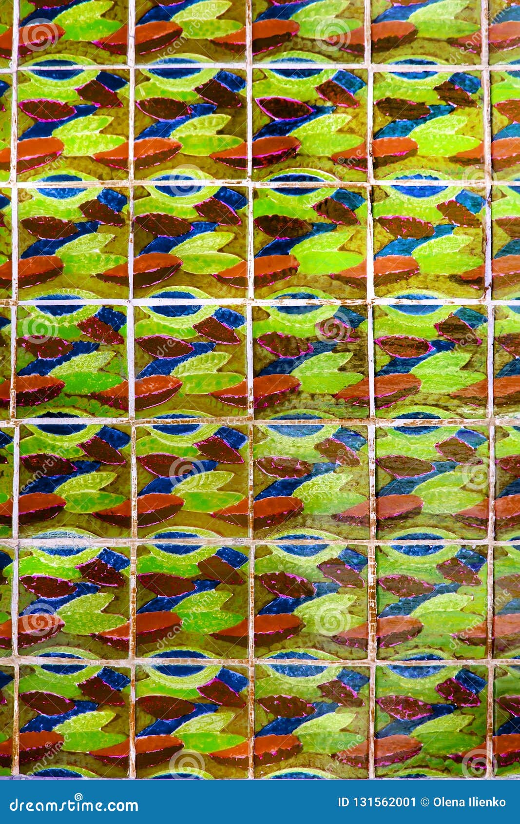 Tiles with flowers stock image. Image of detail, craft - 131562001