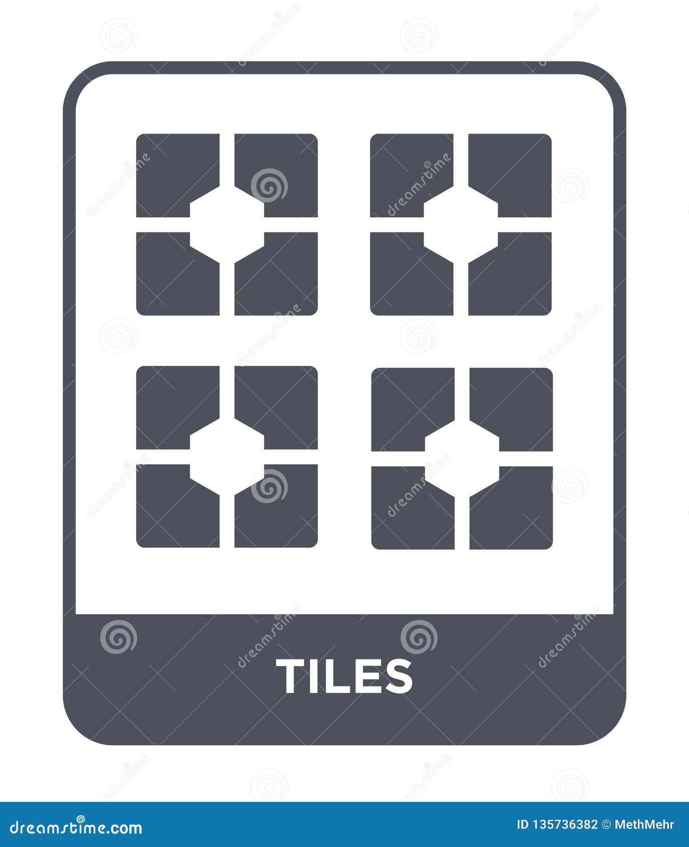 Tiles Icon In Trendy Design Style Tiles Icon Isolated On White
