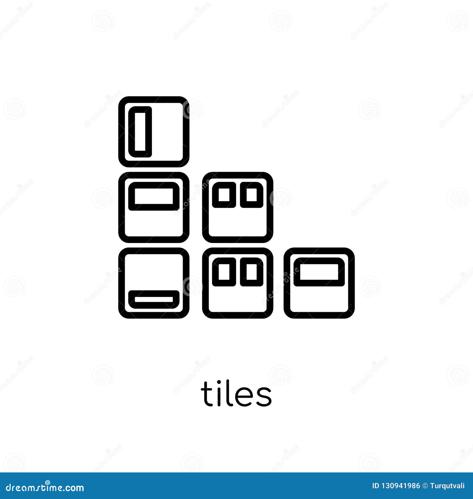 Tiles Icon. Trendy Modern Flat Linear Vector Tiles Icon on White Stock ...