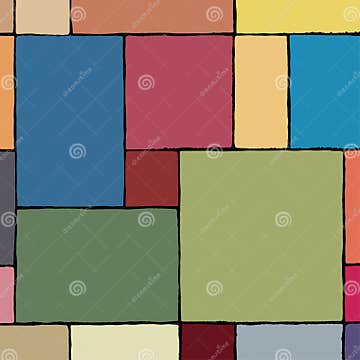 Tiles in Modern Grid, Side by Side, in Pastel Colors Stock Illustration ...