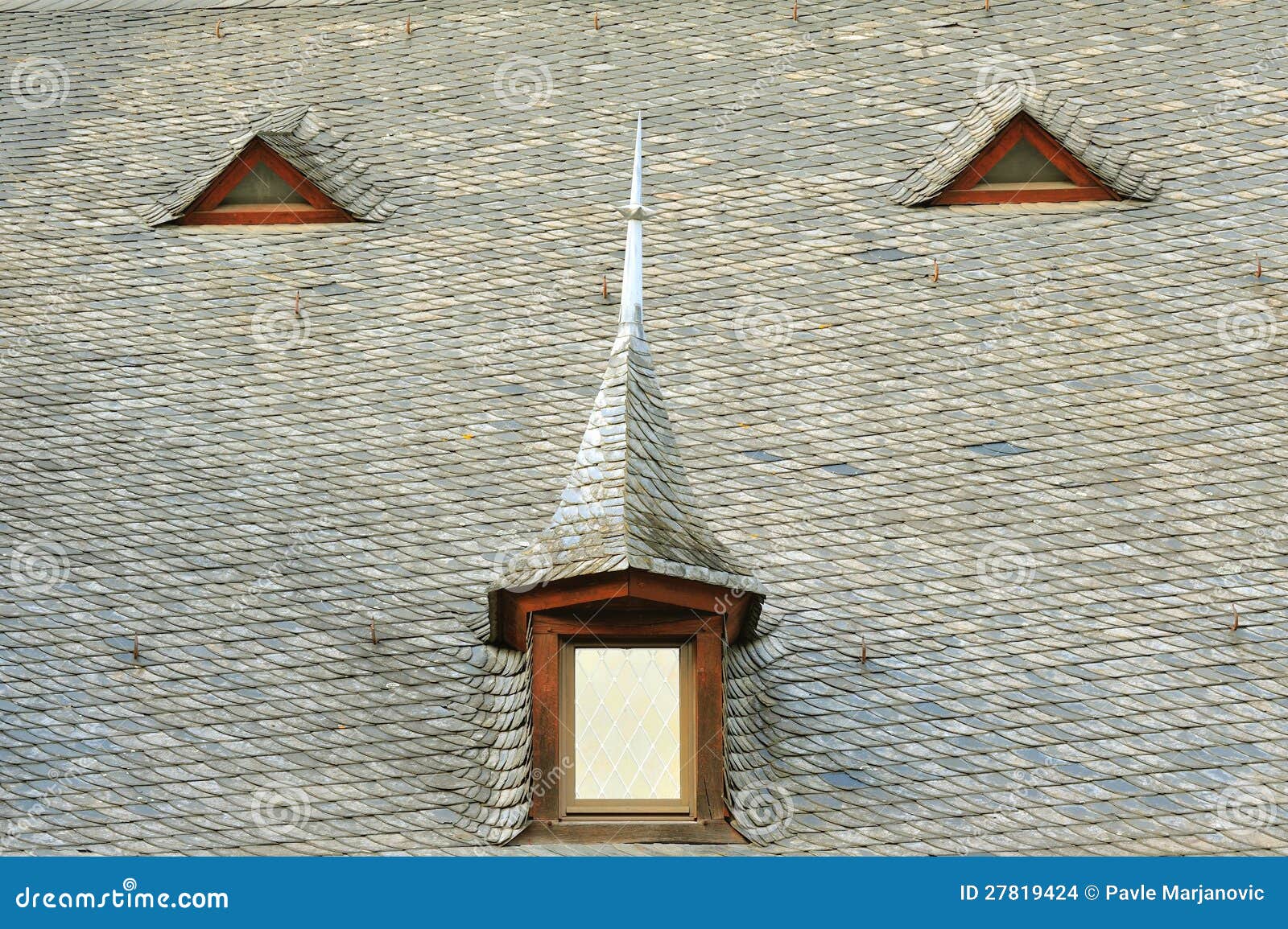 Tiles on old castle roof stock photo. Image of traditional - 27819424
