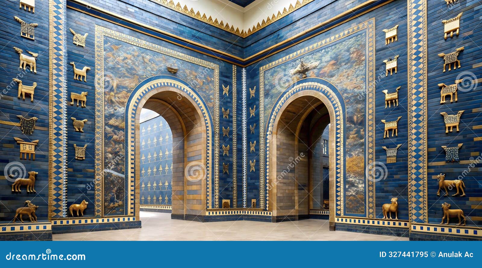 Tiles Pattern of Babylon S the Ishtar Gate Inside the Pergamon Museum ...