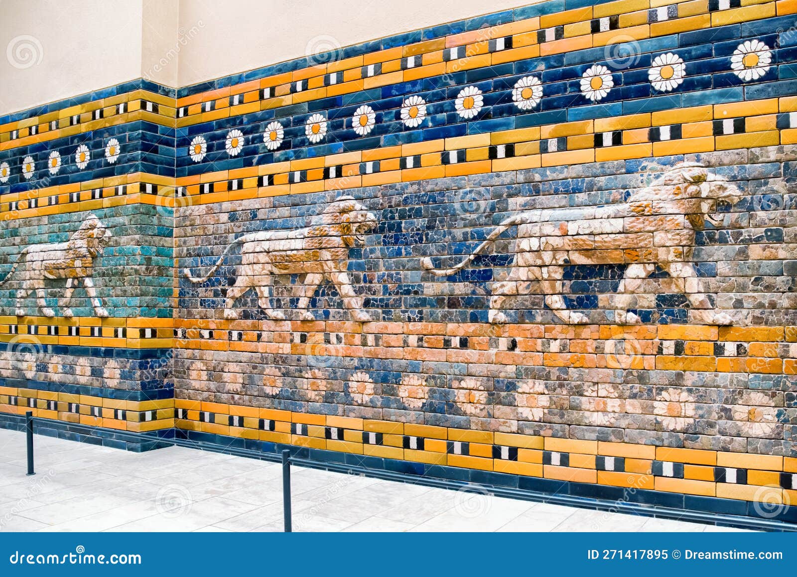 Tiles Pattern of Babylon S the Ishtar Gate Inside the Pergamon Museum ...