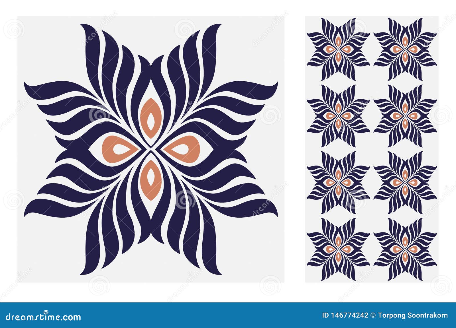 Tiles Portuguese Patterns Antique Seamless Design in Vector ...