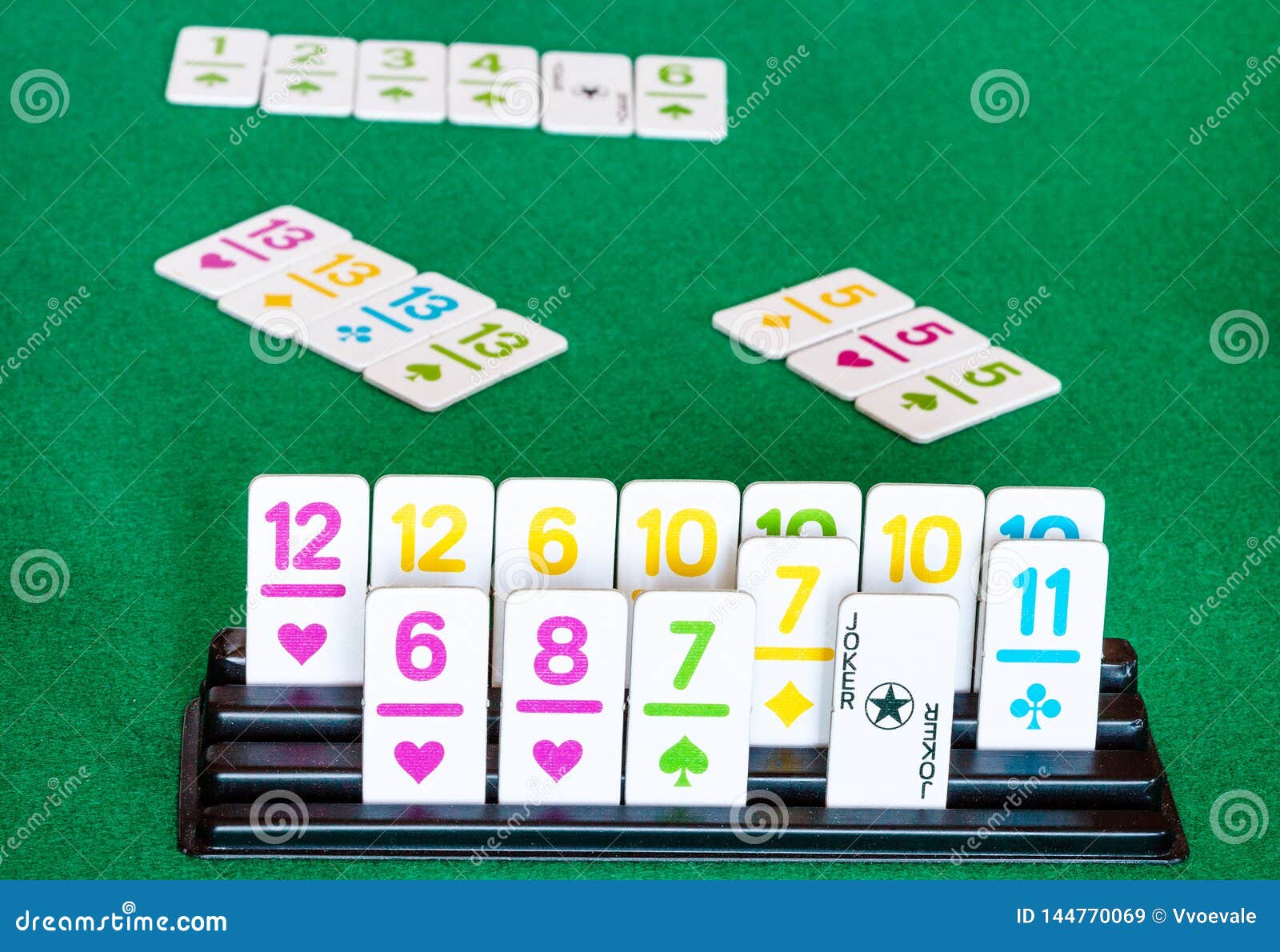 Tiles in Rack and Board during Playing in Rummy Stock Image - Image of ...