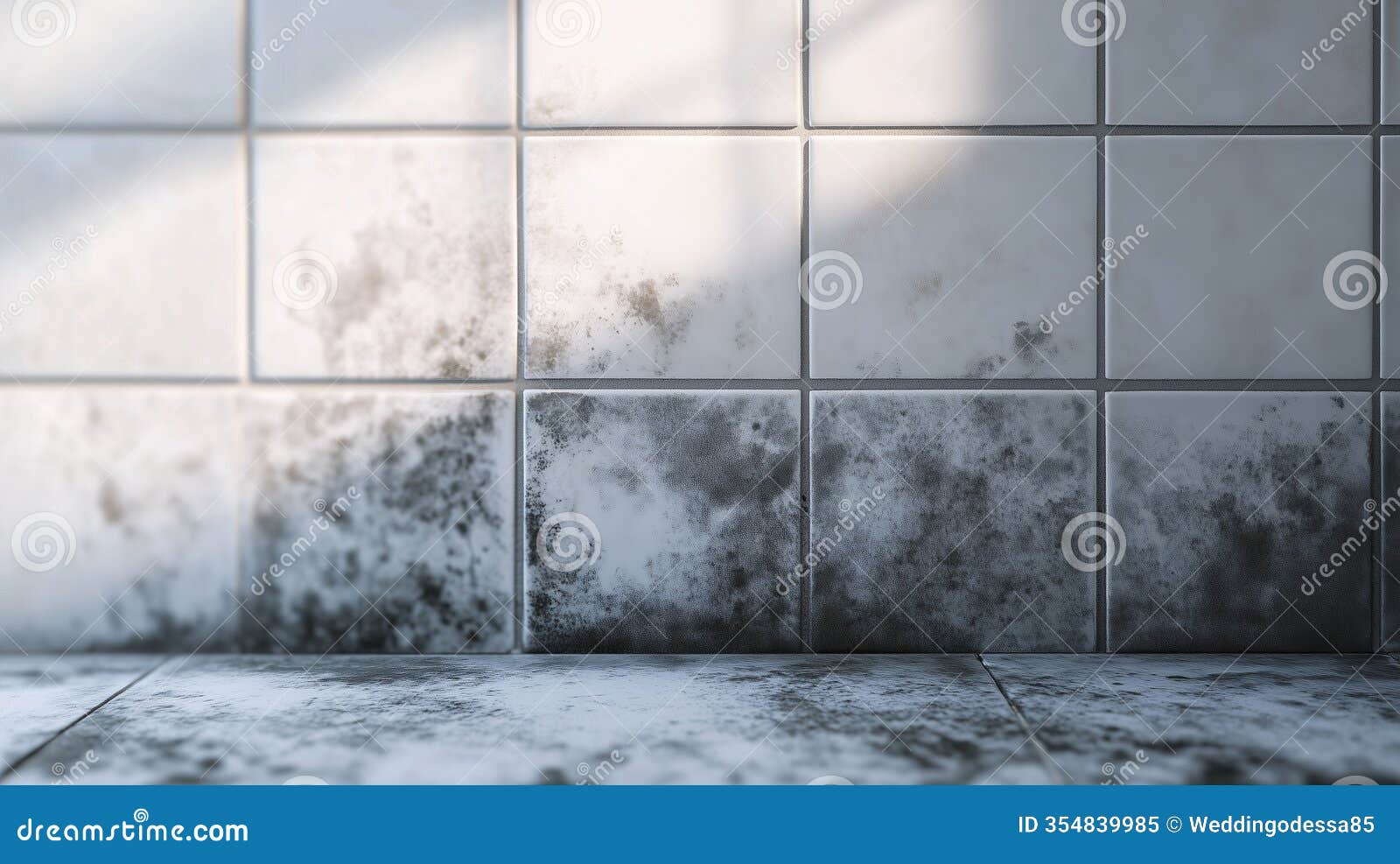 Tiles with Signs of Mold and Dirt. the Texture of the Tile is Visible ...