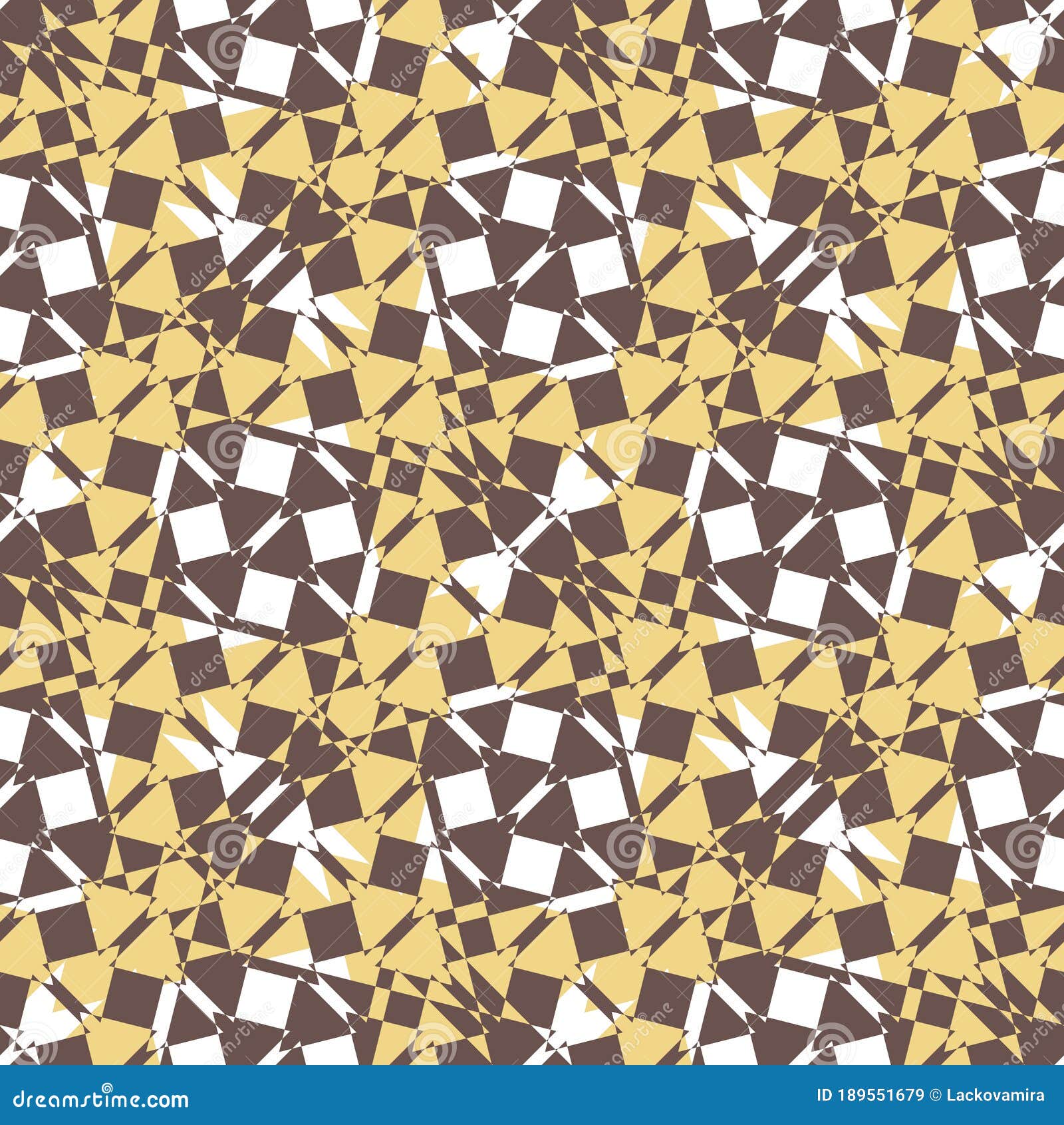 Abstract Seamless Pattern of Simple Yellow, Brown and White Geometric ...