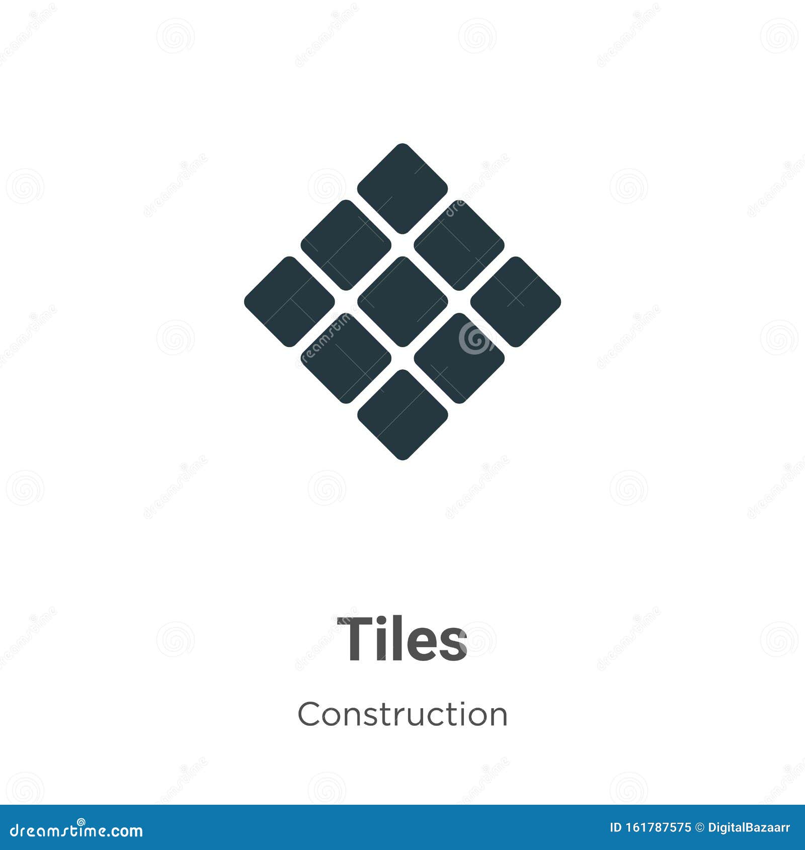 Tiles Vector Icon on White Background. Flat Vector Tiles Icon Symbol ...