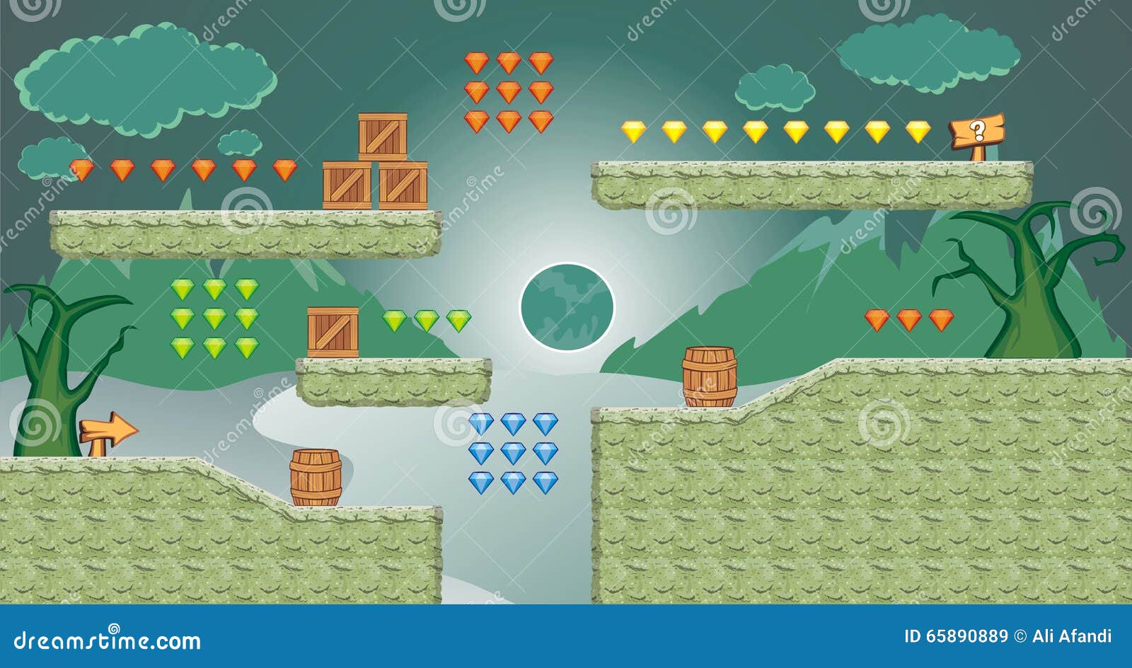 Tileset 5 del juego ilustración del vector. Ilustración de icono - 65890889