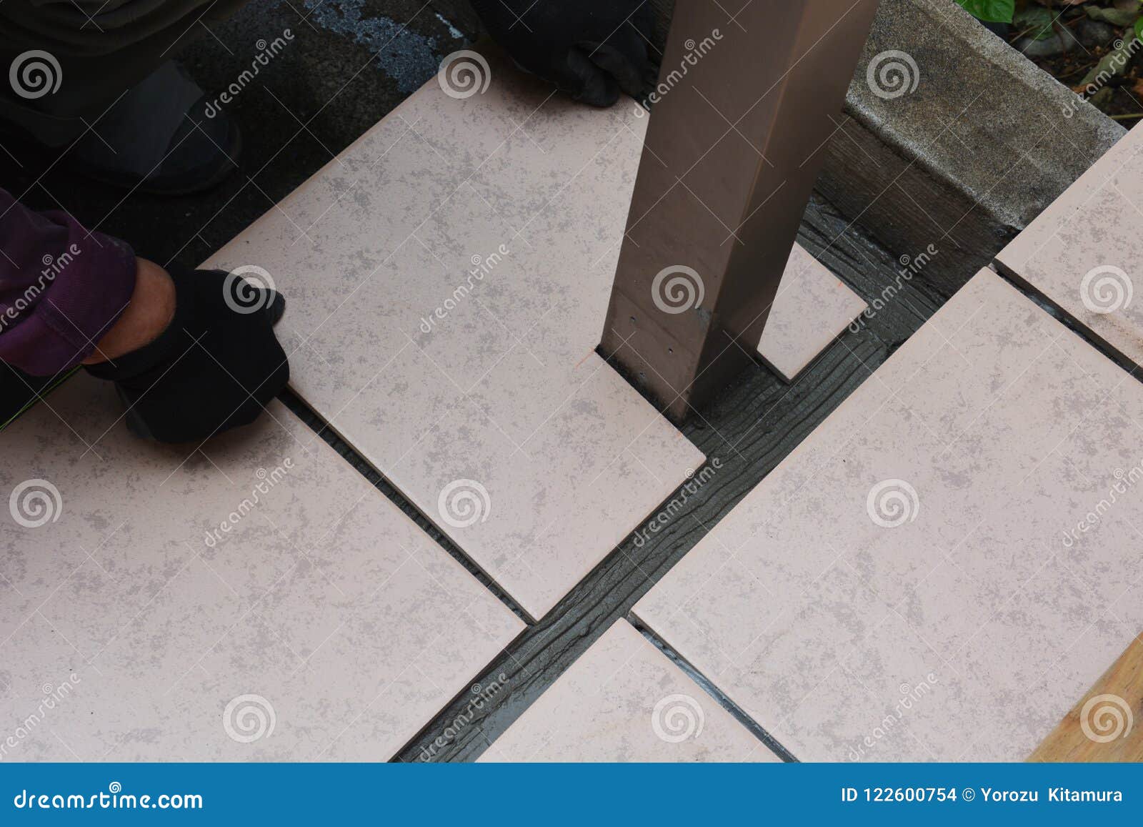 Tiling of the entrance stock photo. Image of durability - 122600754
