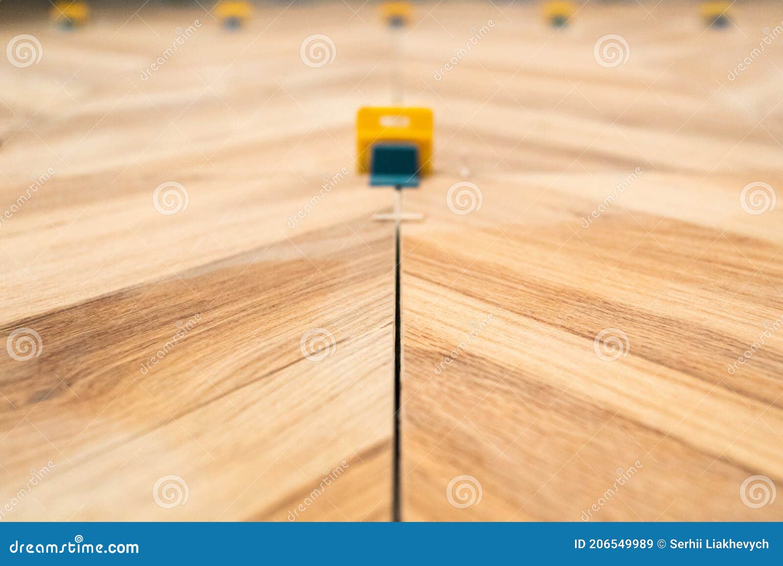 Tiling Work. Focus on the Tile Seam Stock Image - Image of install ...