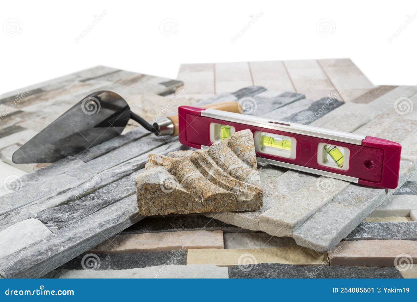 Tiling Work Inside and Outside the House Stock Image - Image of ...