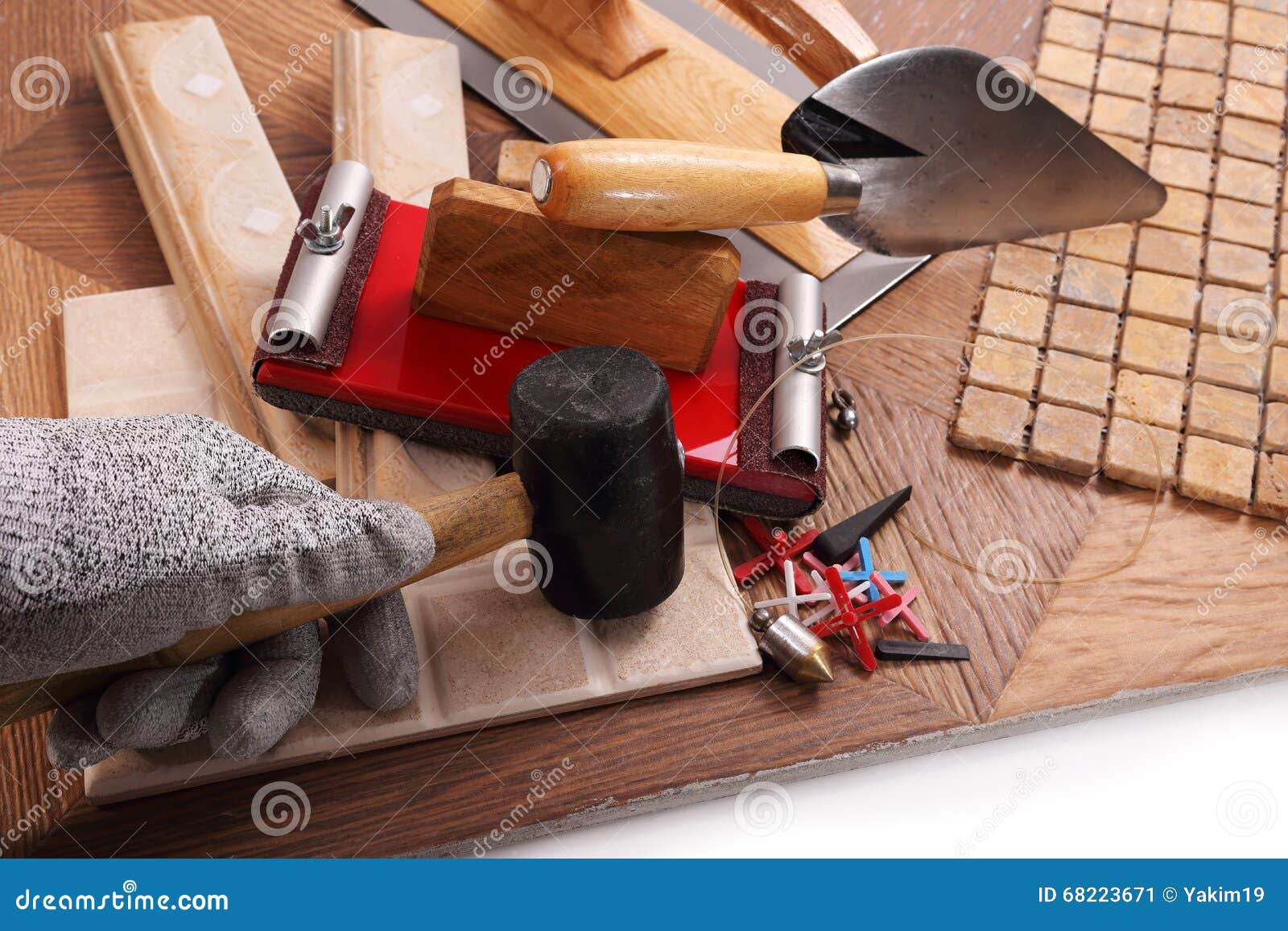 Tiling Works of High Quality Stock Image - Image of business, industry ...