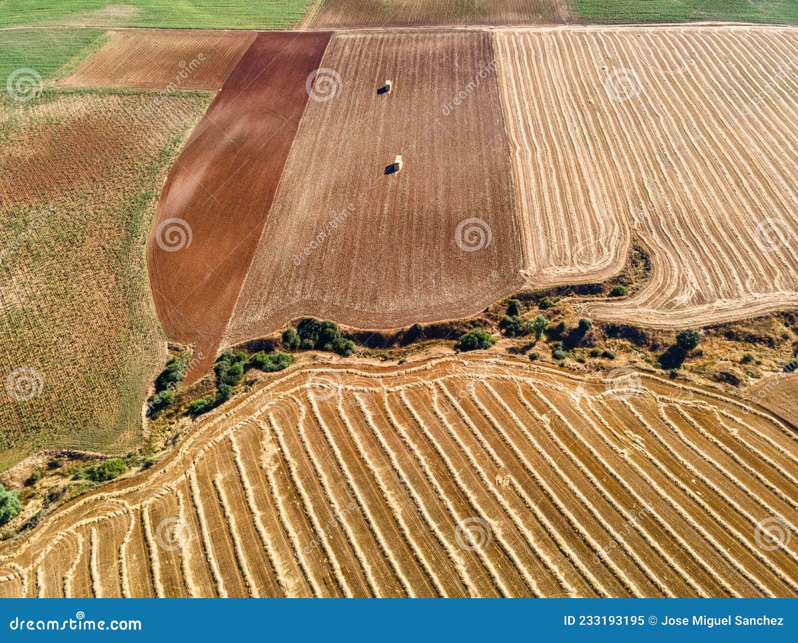 Tillage Fields after Harvest in Summer. Stock Image - Image of ...