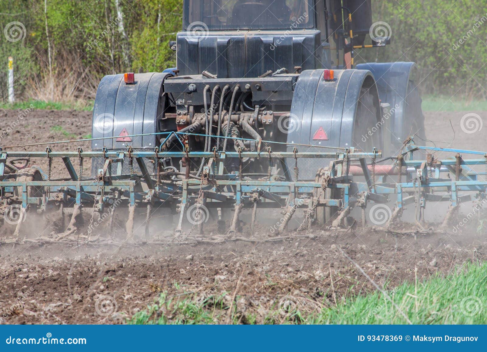 Tillage in spring stock image. Image of sowing, nature - 93478369