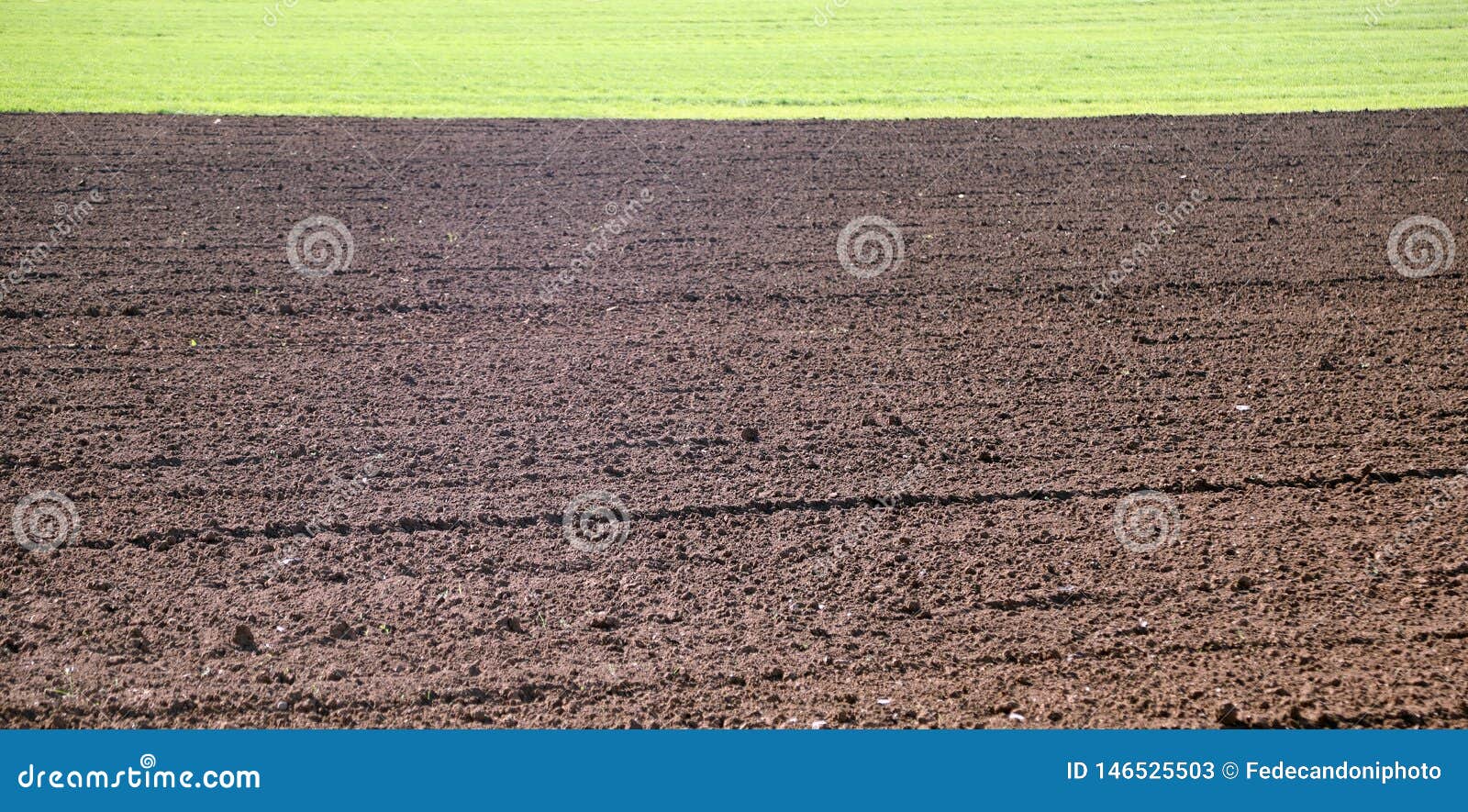Tilled Field in the Field Ready for Sowing Cereal Stock Image - Image ...