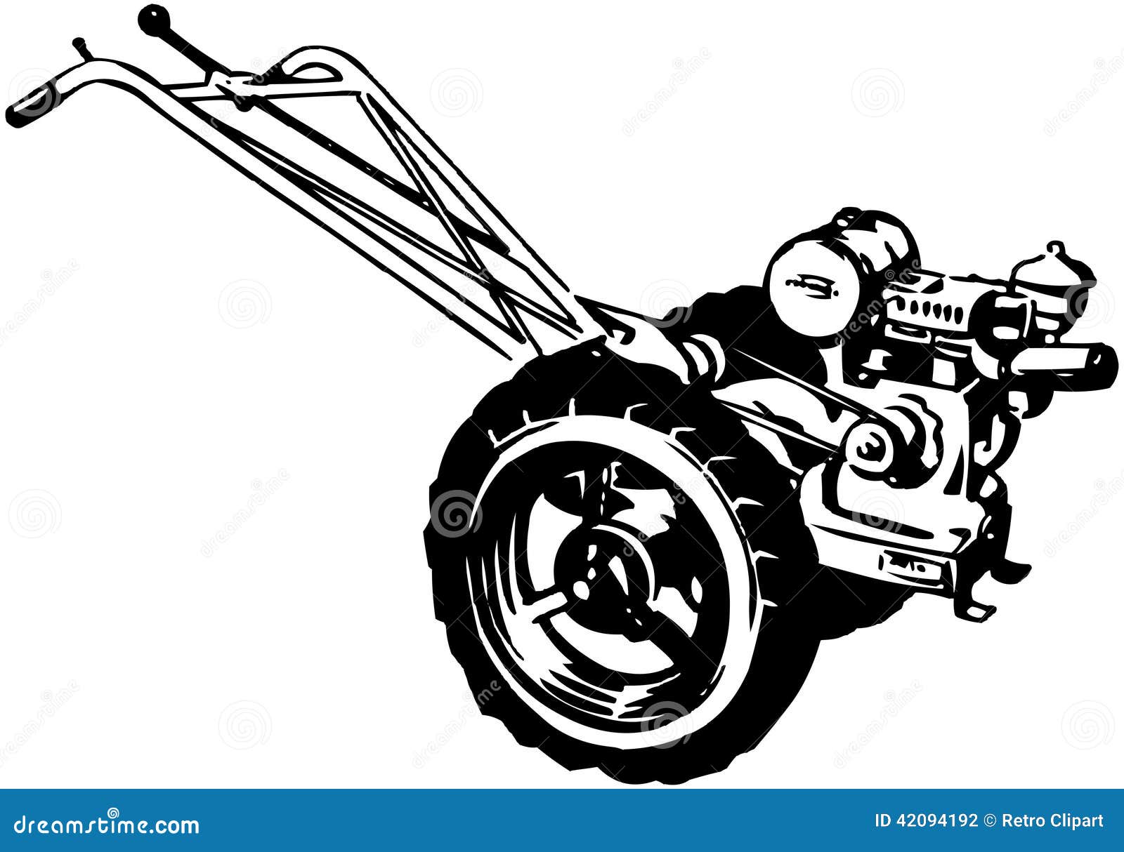 Tiller stock vector. Illustration of machinery, graphics - 42094192