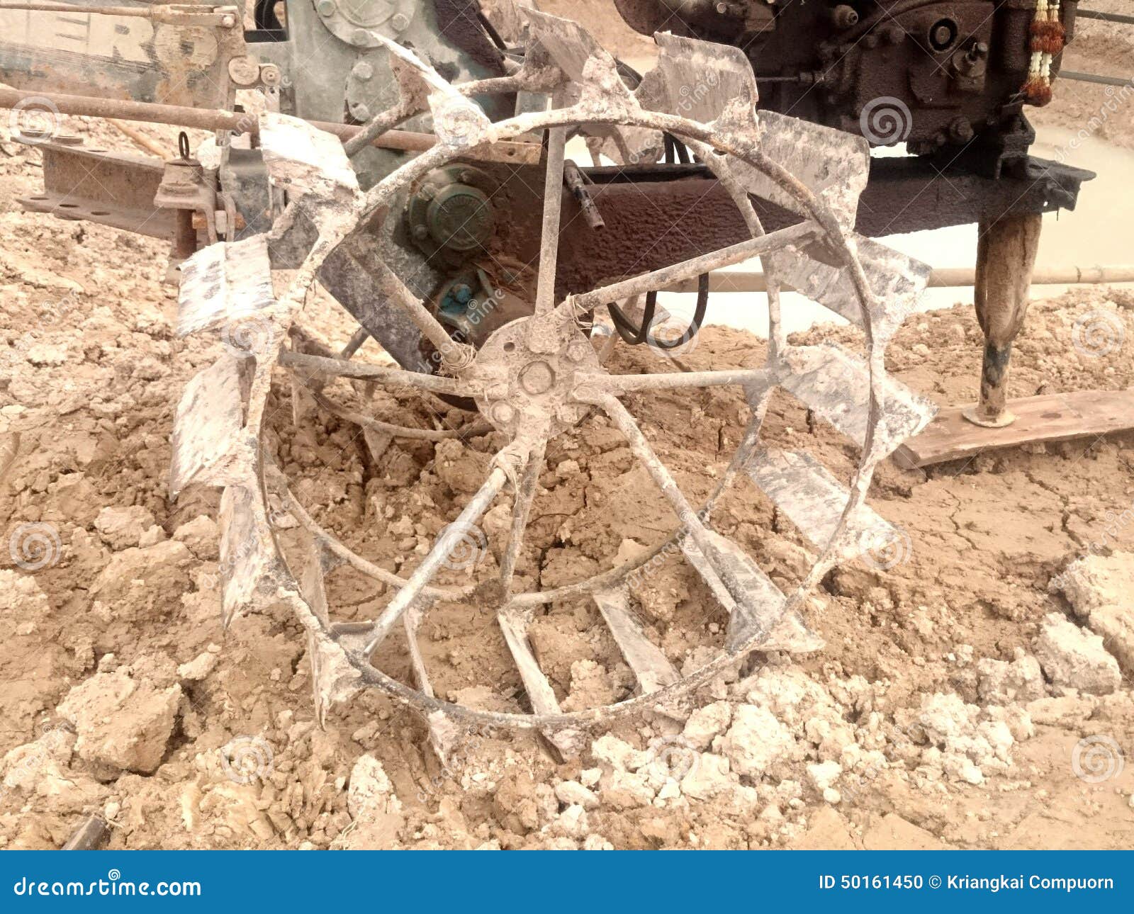 Tillers Wheel stock photo. Image of wheel, working, dirt - 50161450