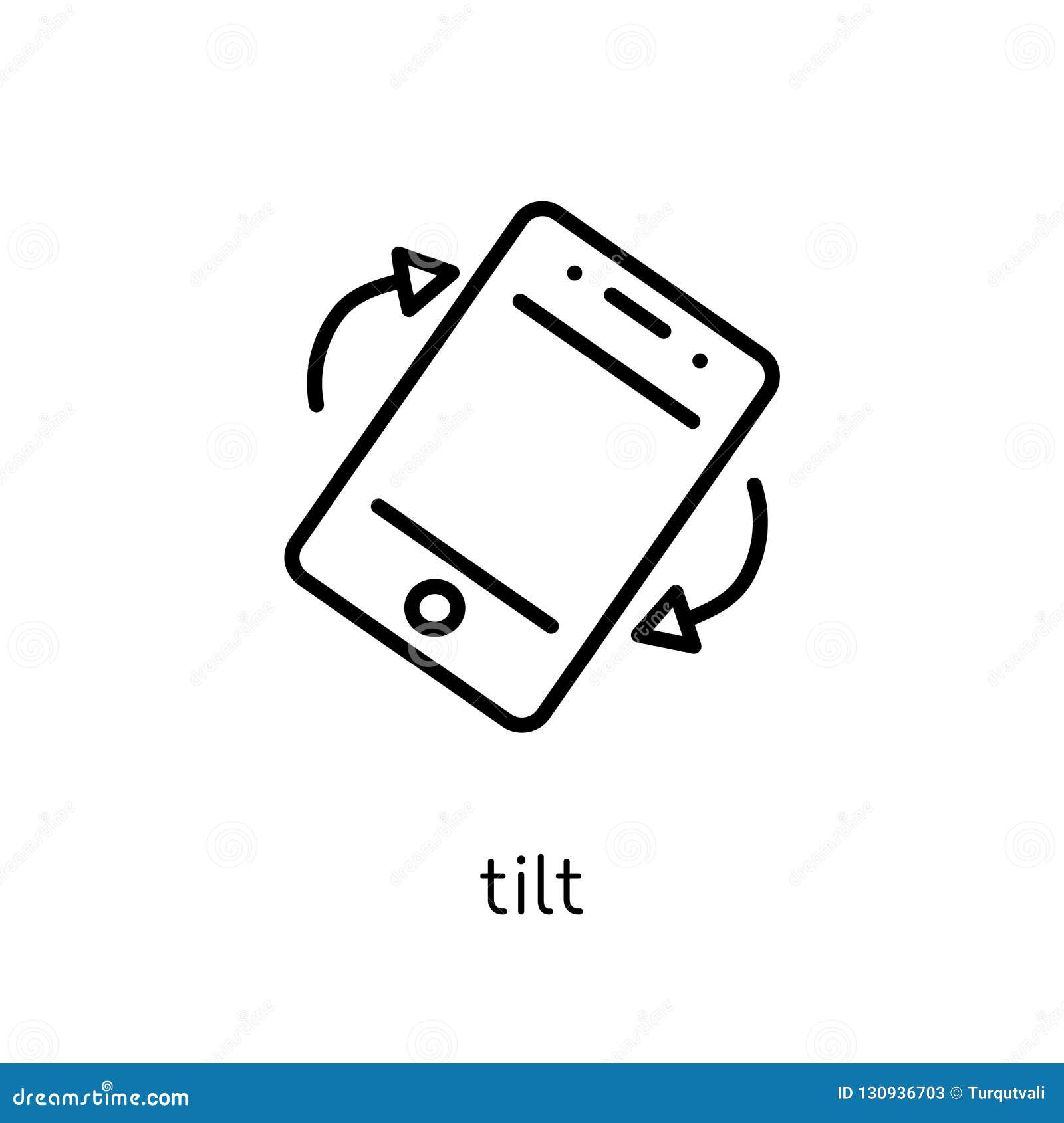 Tilt Icon Vector Isolated On White Background, Tilt Sign , Line ...