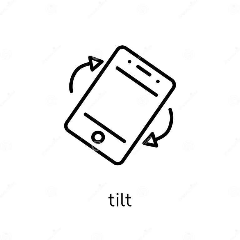 Tilt Icon. Trendy Modern Flat Linear Vector Tilt Icon on White B Stock ...