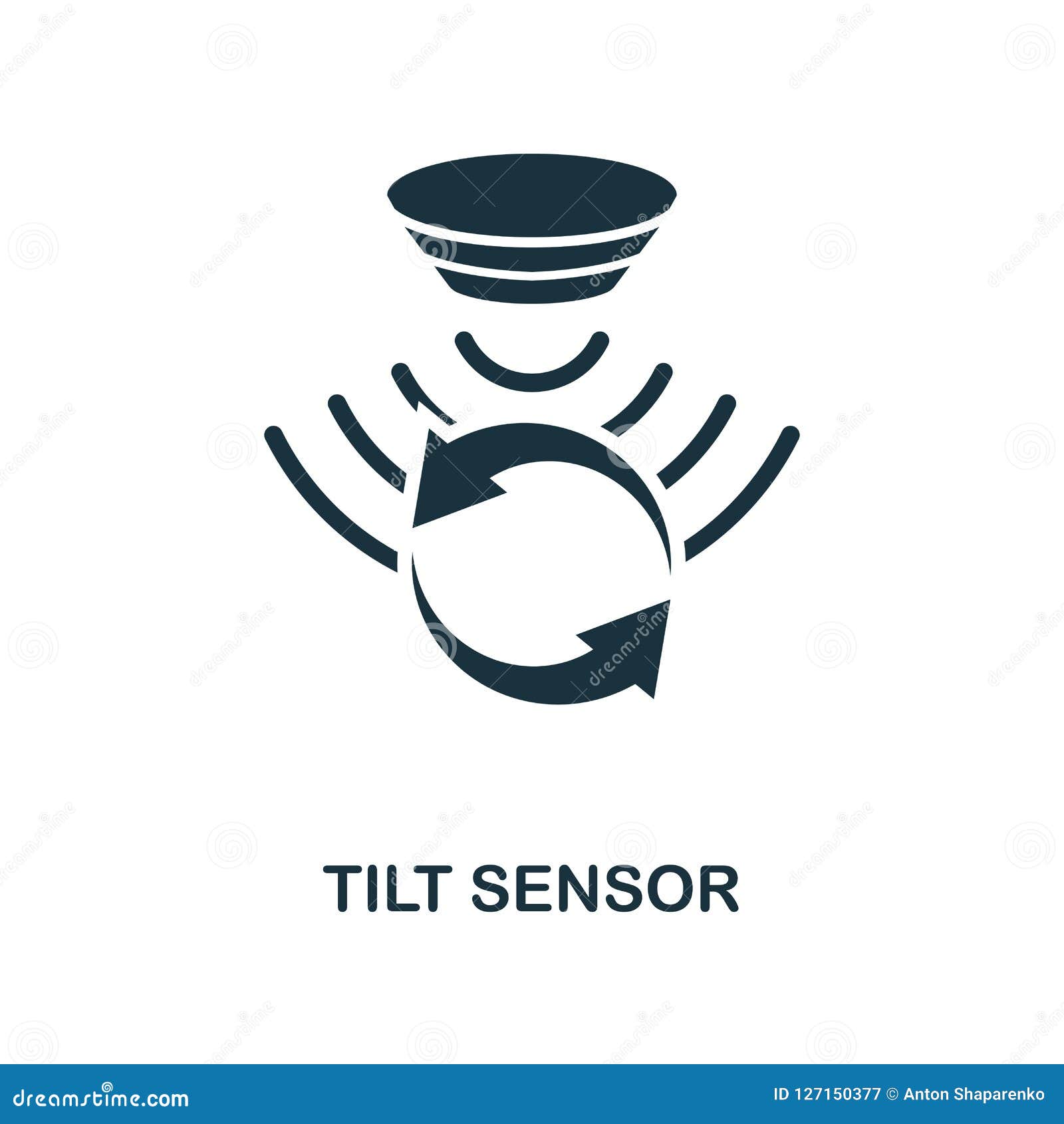 Tilt Sensor Icon Monochrome Style Design From Sensors Icon Collection