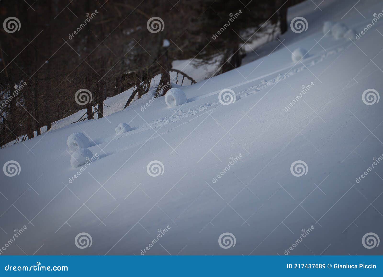 Tilt Shift Effect of Wheel-shaped Snowballs Formed by Rolling Down a ...