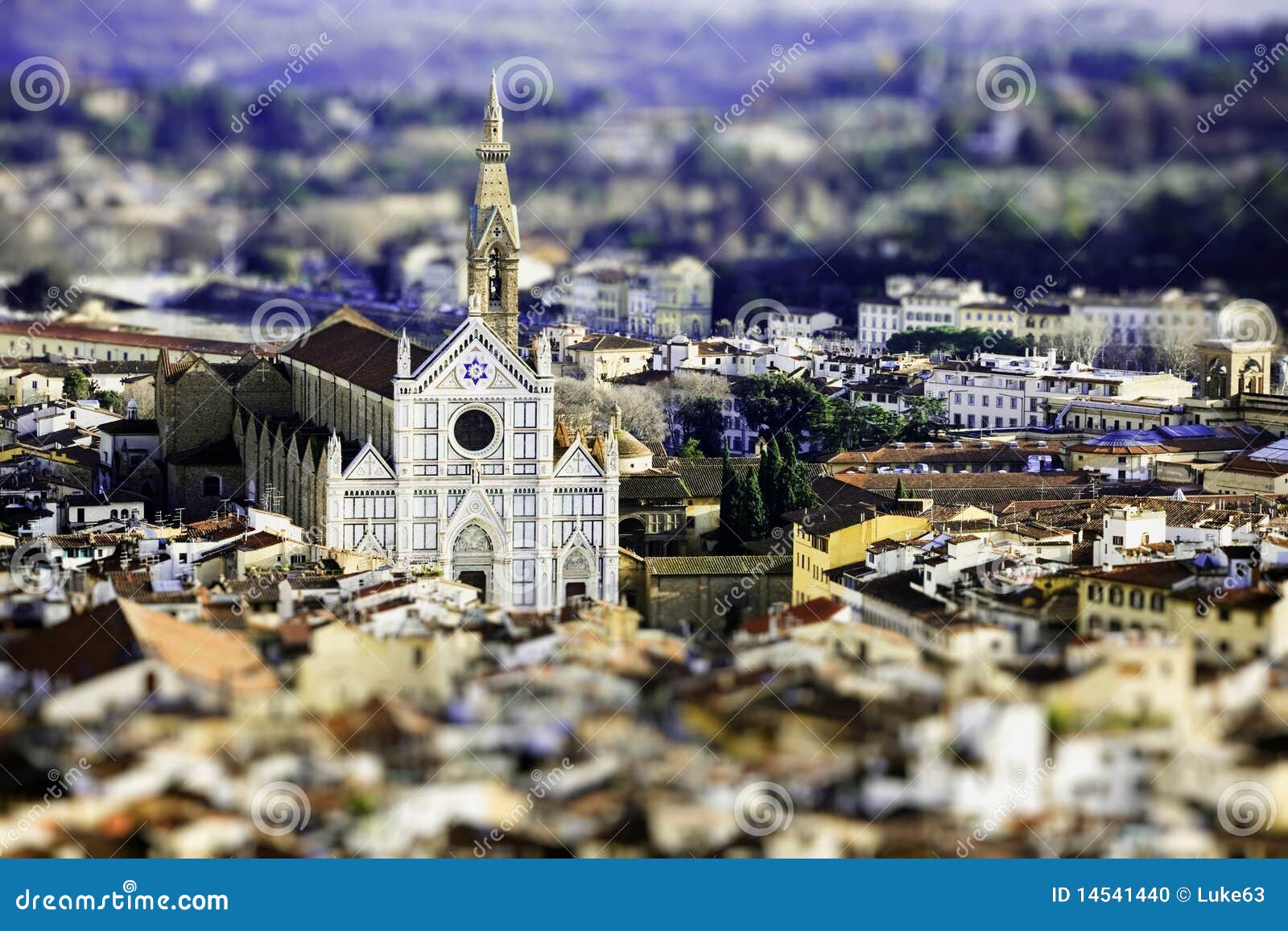 Tilt Shift Florence stock photo. Image of italy, space - 14541440