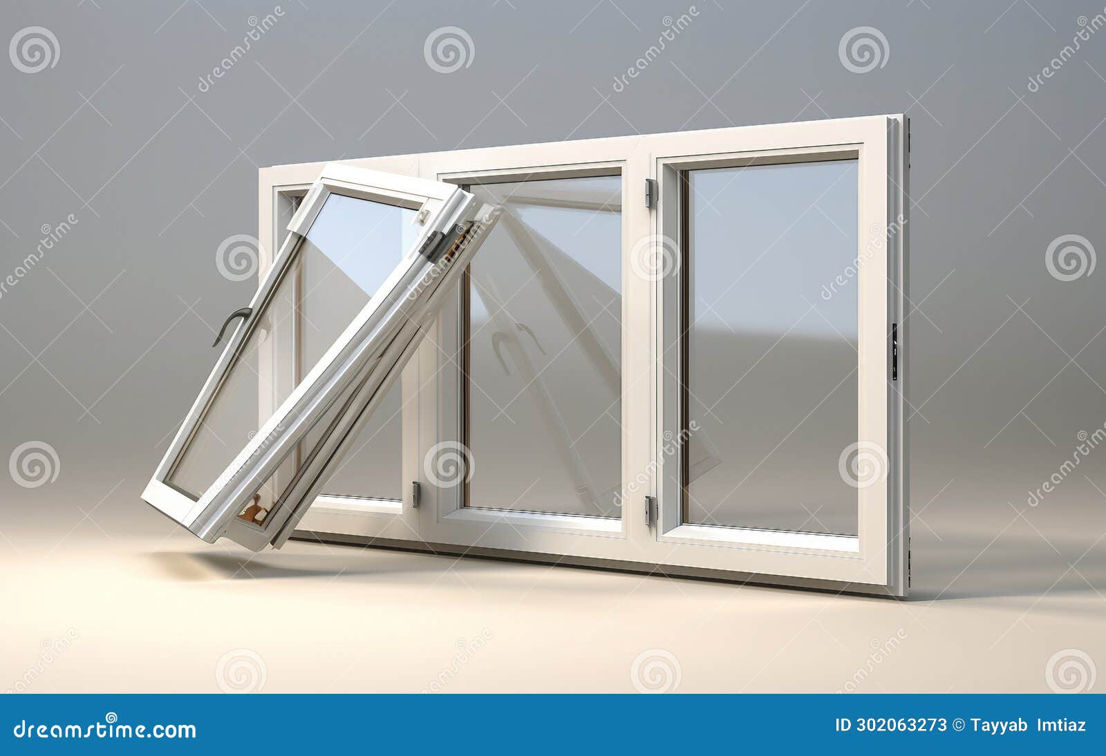 Tilt and Turn Windows Open in Two Ways Tilting. Stock Illustration ...