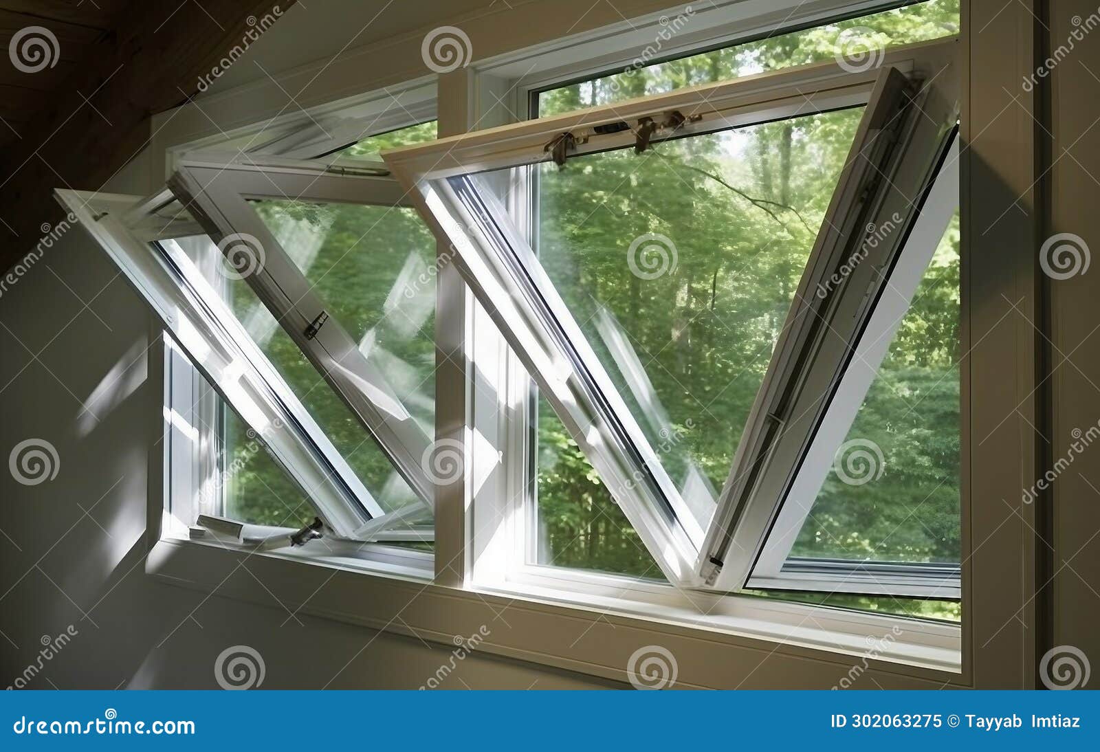Tilt and Turn Windows Open in Two Ways Tilting. Stock Illustration ...