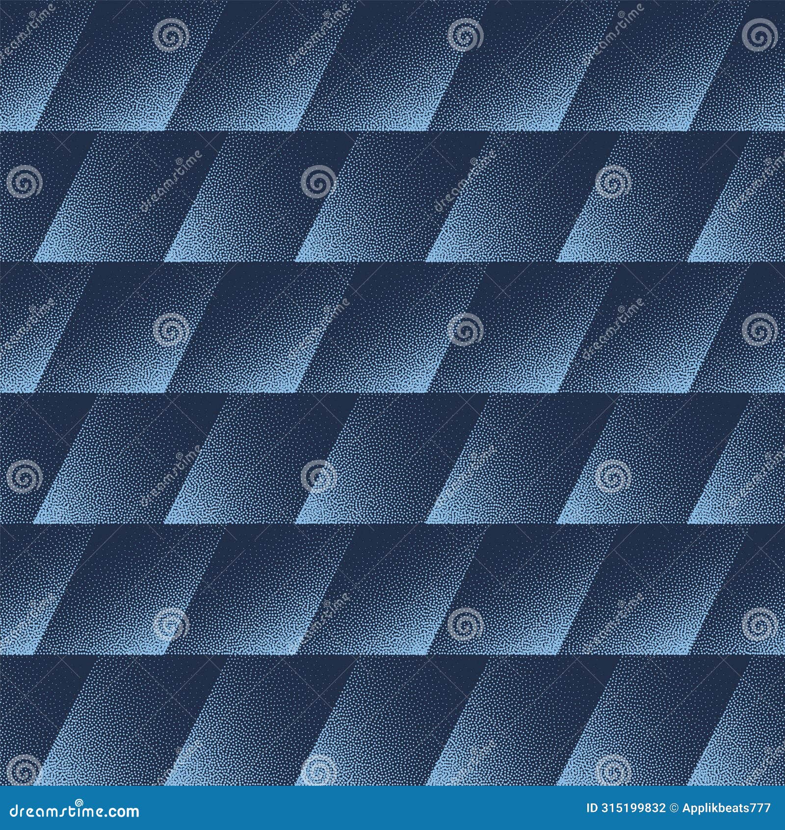 Tilted Chevron Structure Seamless Pattern Trendy Vector Blue Abstract ...