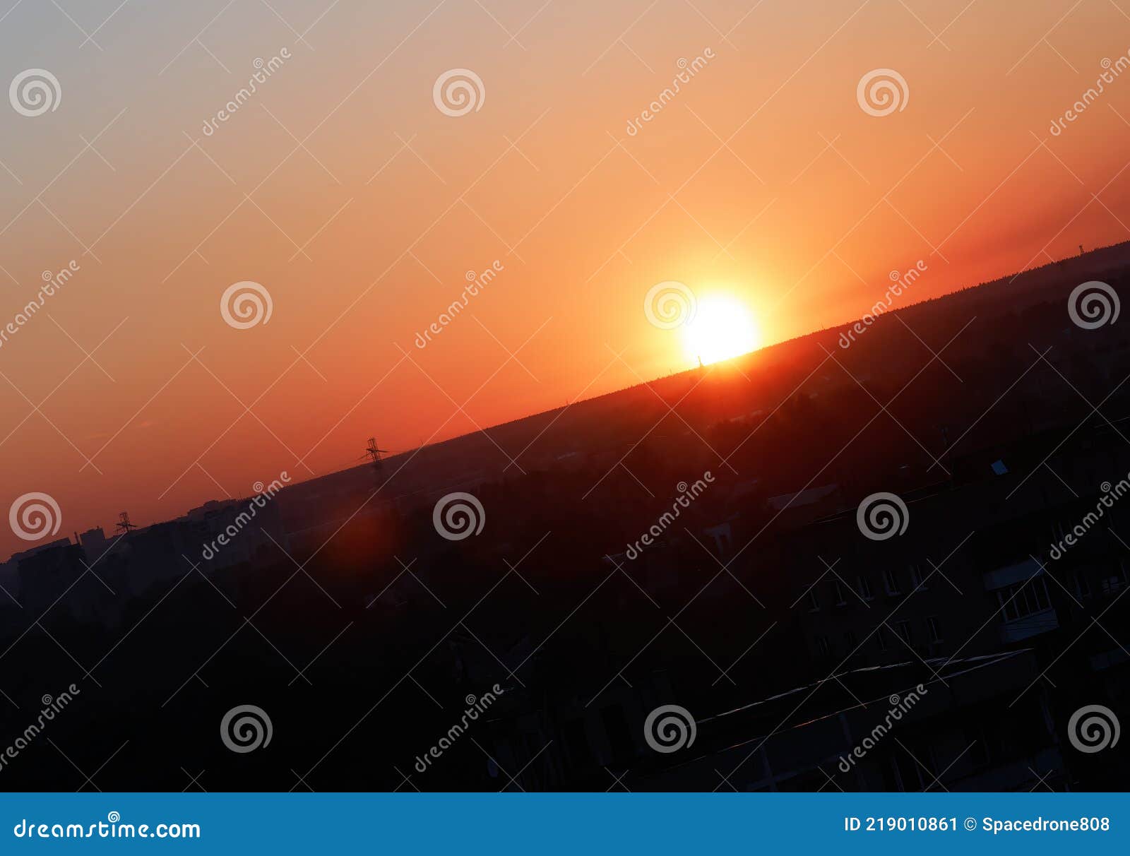 Tilted Diagonal Sunset Horizon Background Stock Image - Image of ...