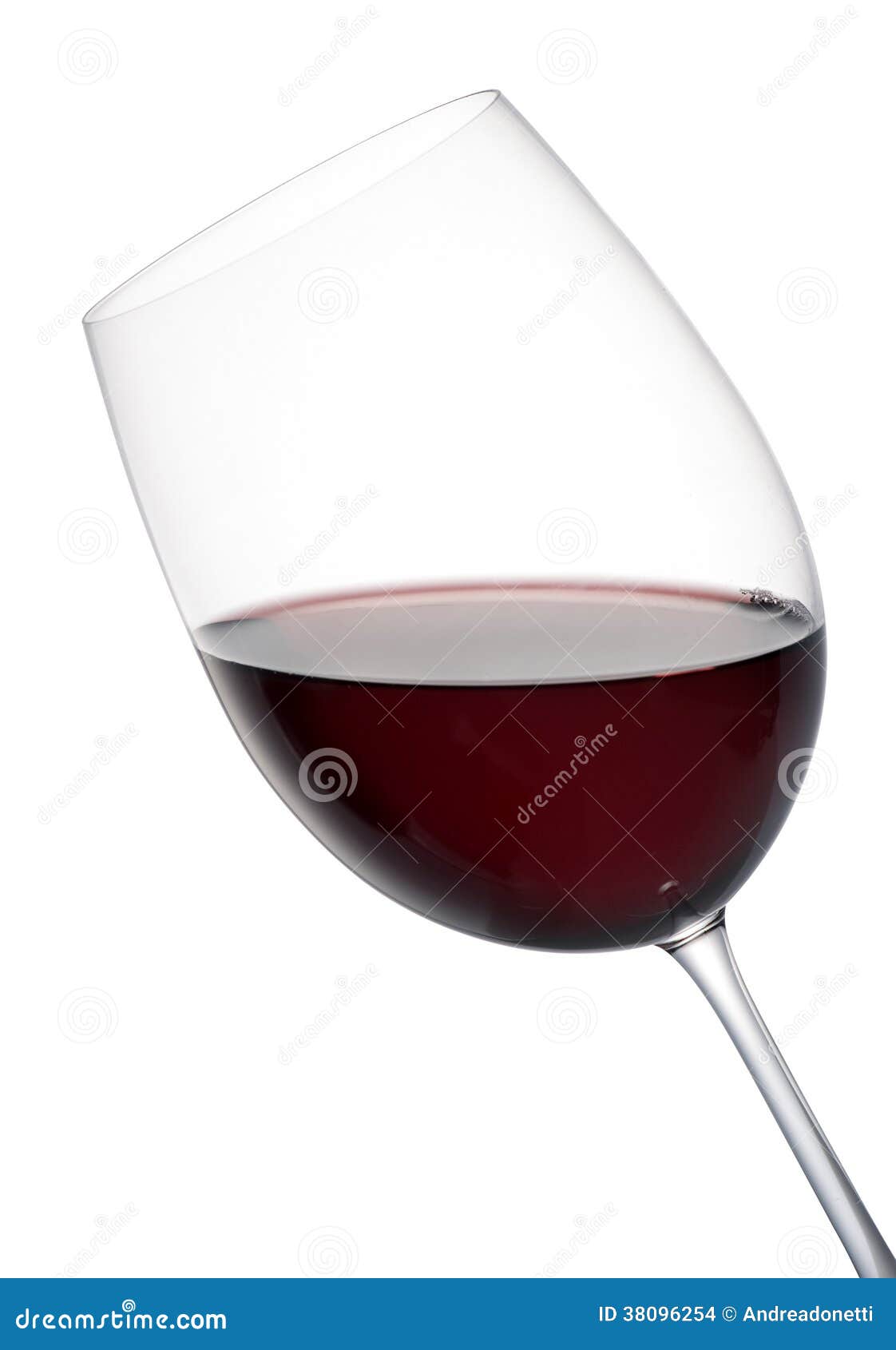 Tilted Elegant Glass of Red Wine Stock Photo - Image of beverage ...