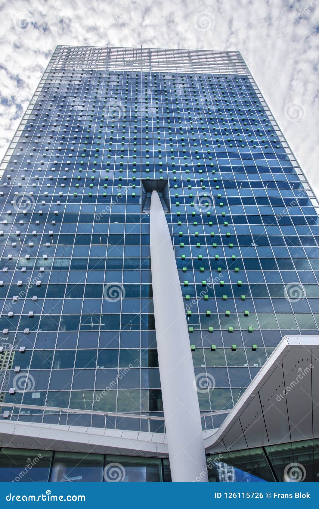 Tilted Facade of Office Tower Editorial Photo - Image of town, europe ...